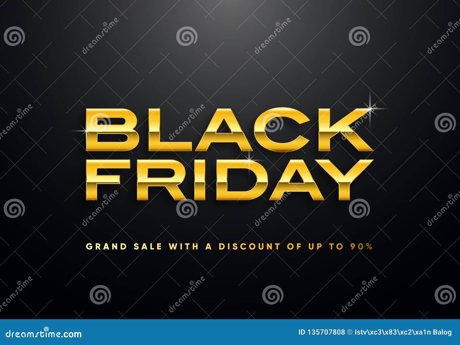 Ejemplo Del Vector De Las Letras Del Oro De Black Friday Ilustración ...