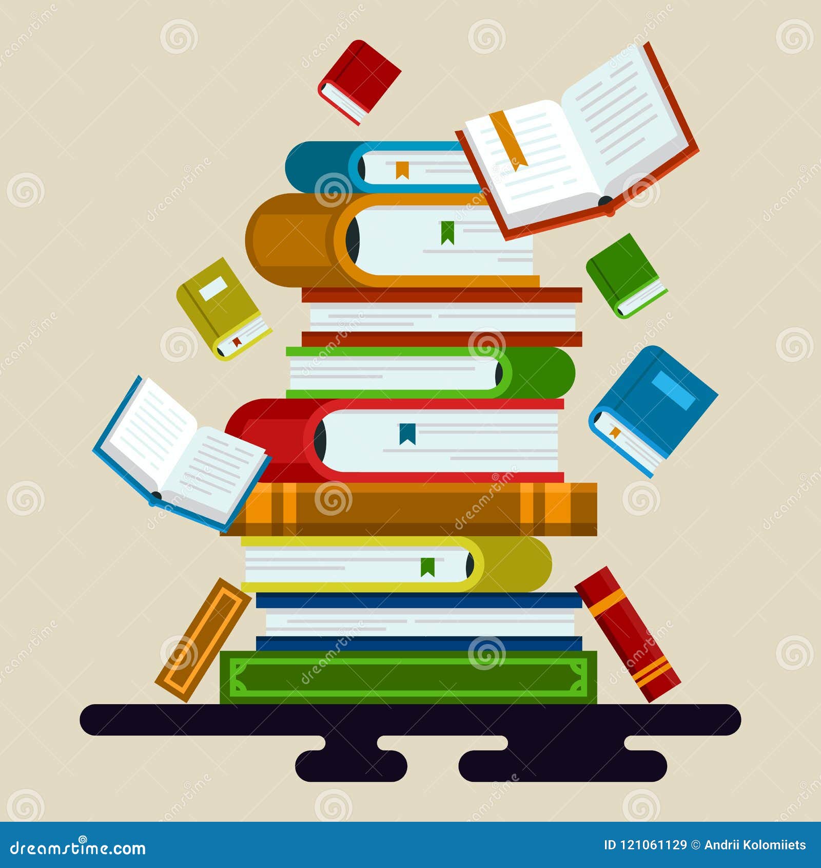 Ejemplo Del Vector De Libros Coloridos Ilustración del Vector ...