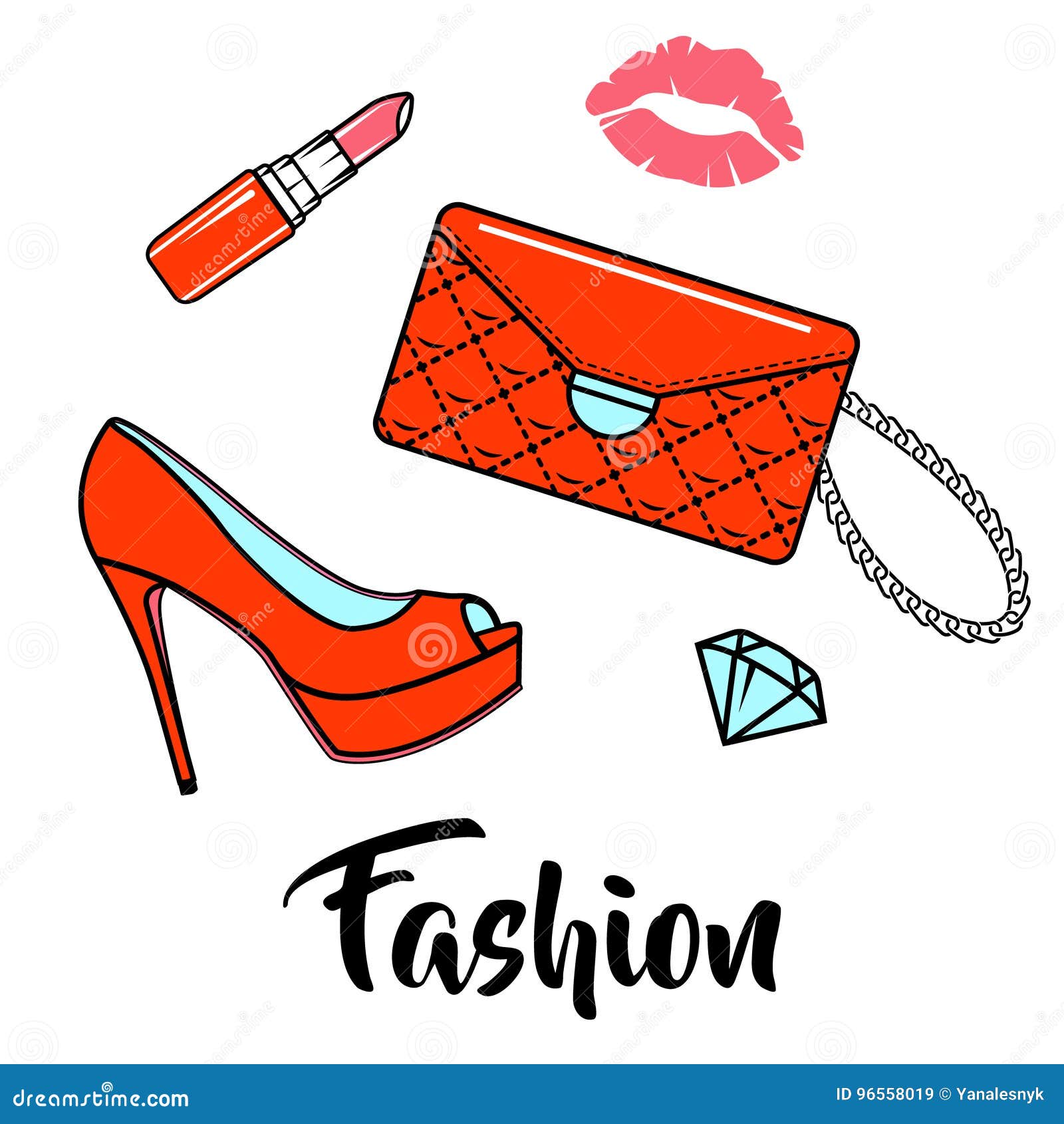 Ejemplo Del Vector De Los Complementos Ilustración del Vector ...