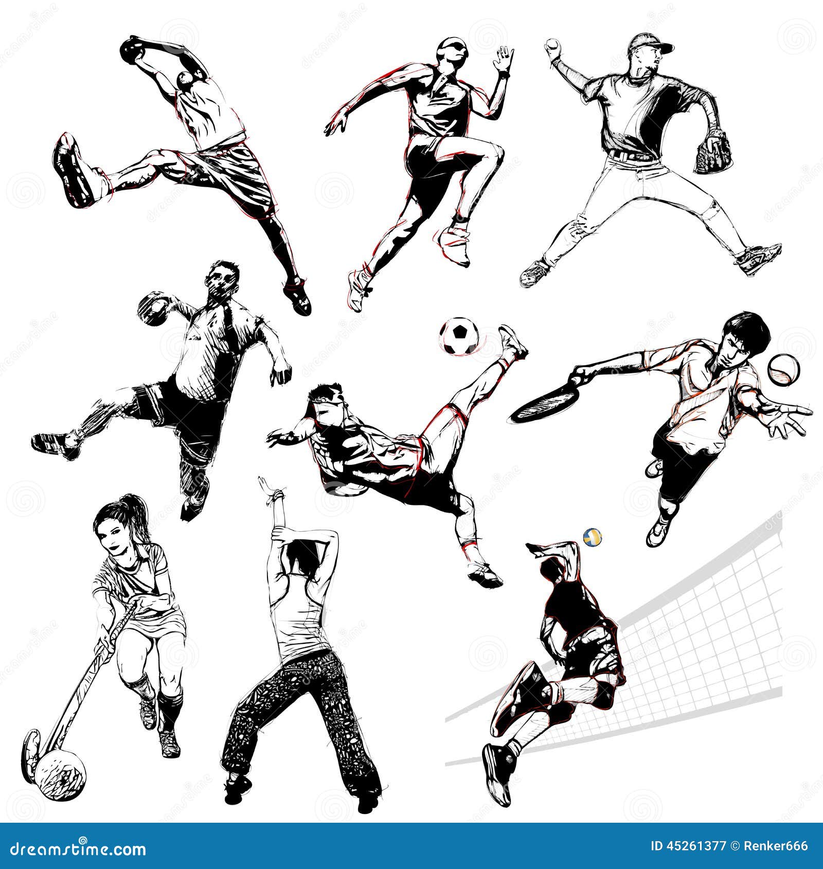 Ejemplo 2 Del Vector De Los Deportes Ilustración del Vector ...