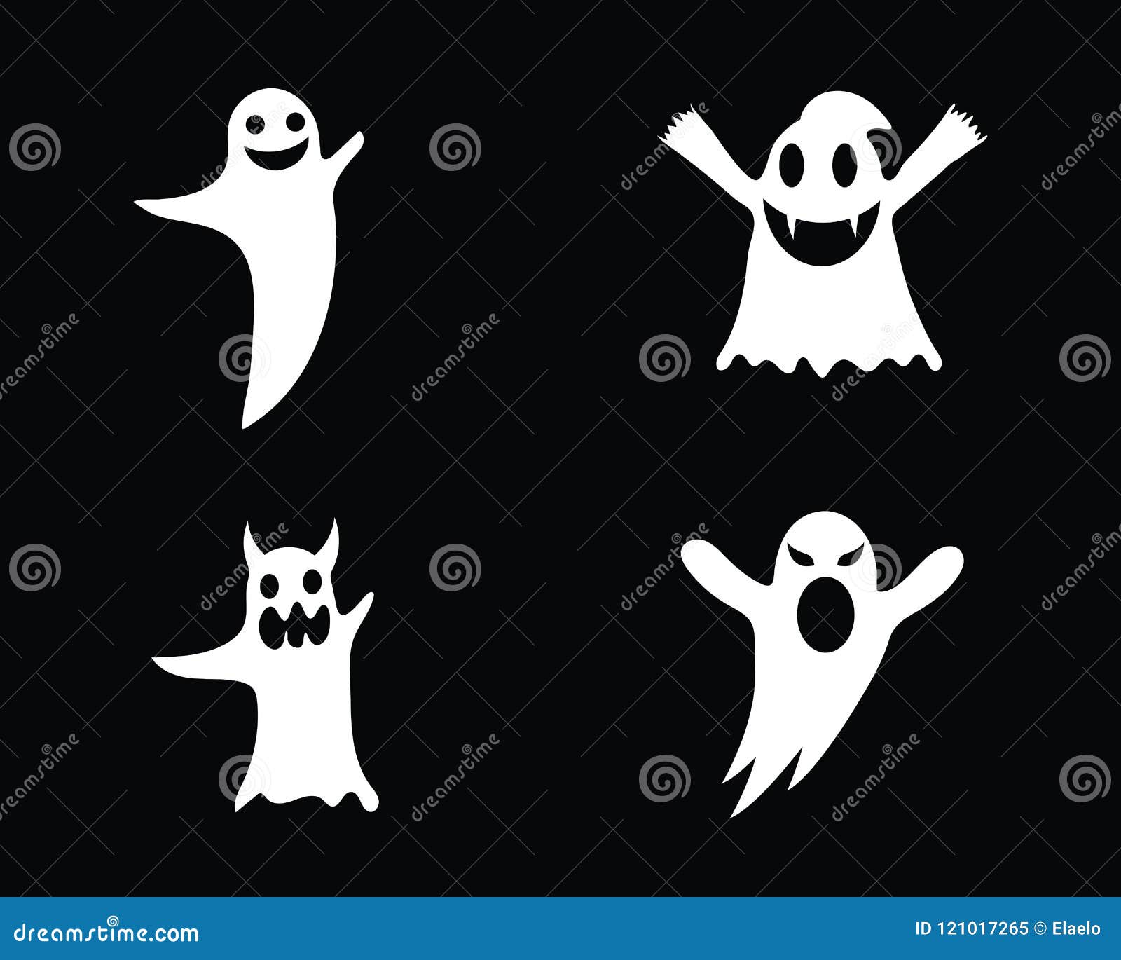 Ejemplo Del Vector De Los Iconos Del Fantasma Ilustración del Vector ...