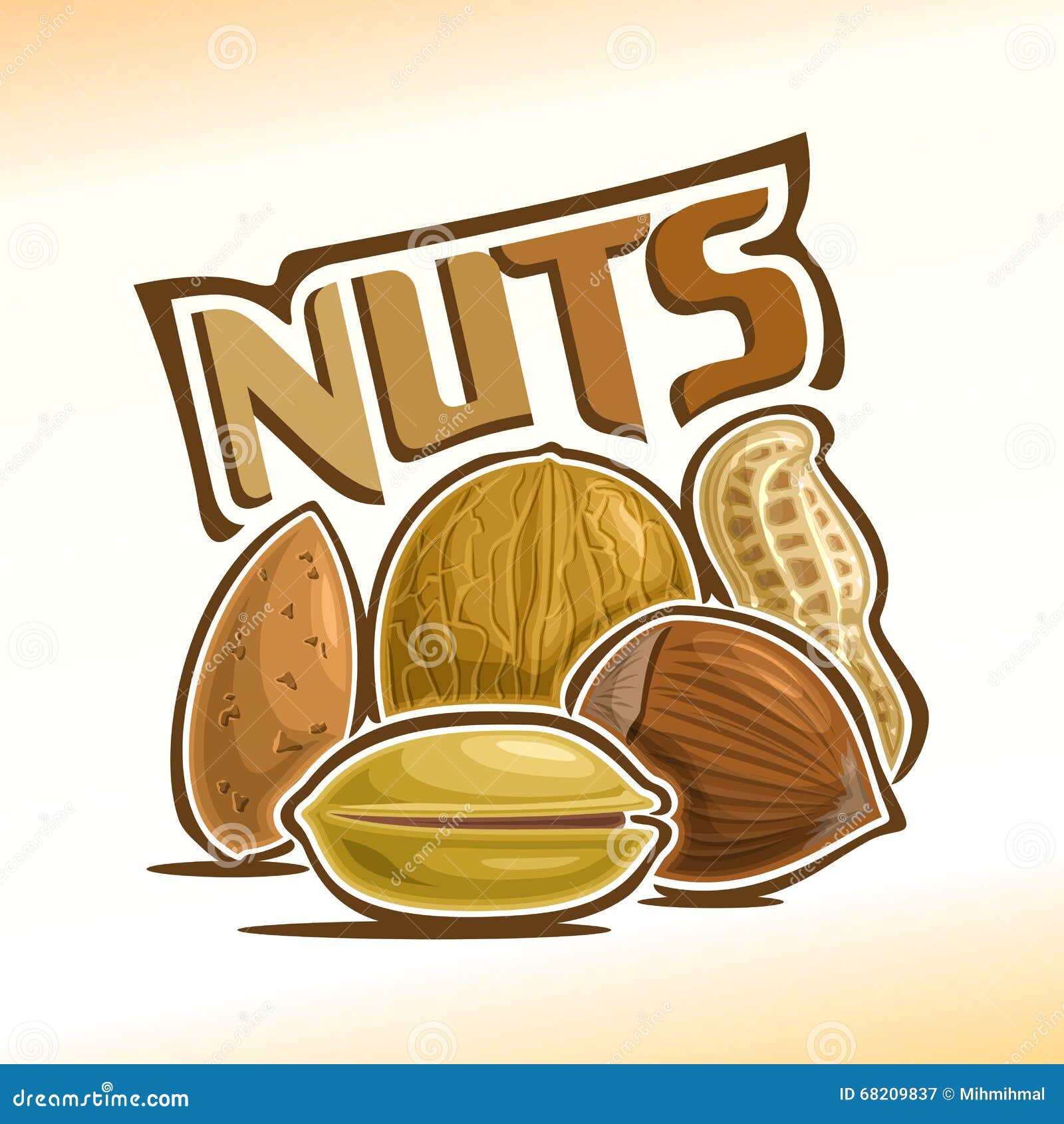 Ejemplo Del Vector De Nueces Ilustración del Vector - Ilustración de ...