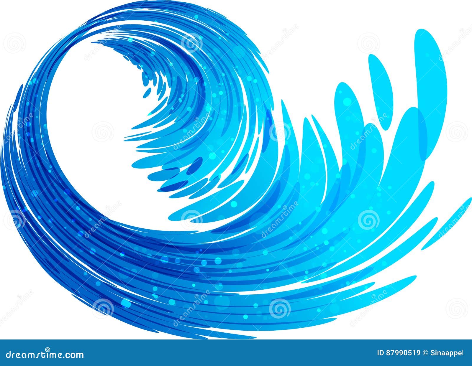 Ejemplo del vector de onda ilustración del vector. Ilustración de ...