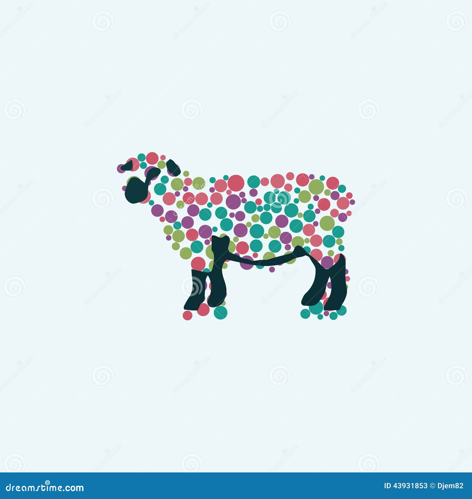 Ejemplo Del Vector De Ovejas Ilustración del Vector - Ilustración de ...