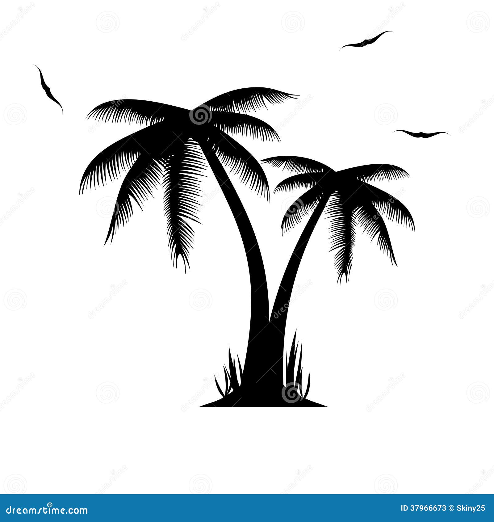 Ejemplo Del Vector De Palmeras. Ilustración del Vector - Ilustración de ...