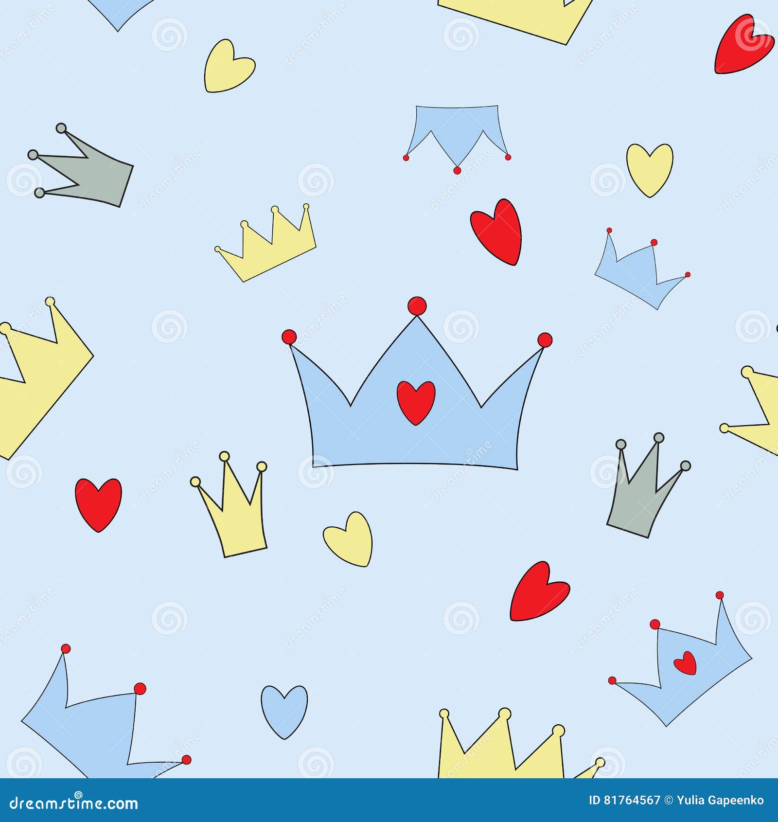 Ejemplo Del Vector De Príncipe Seamless Pattern Background Ilustración ...