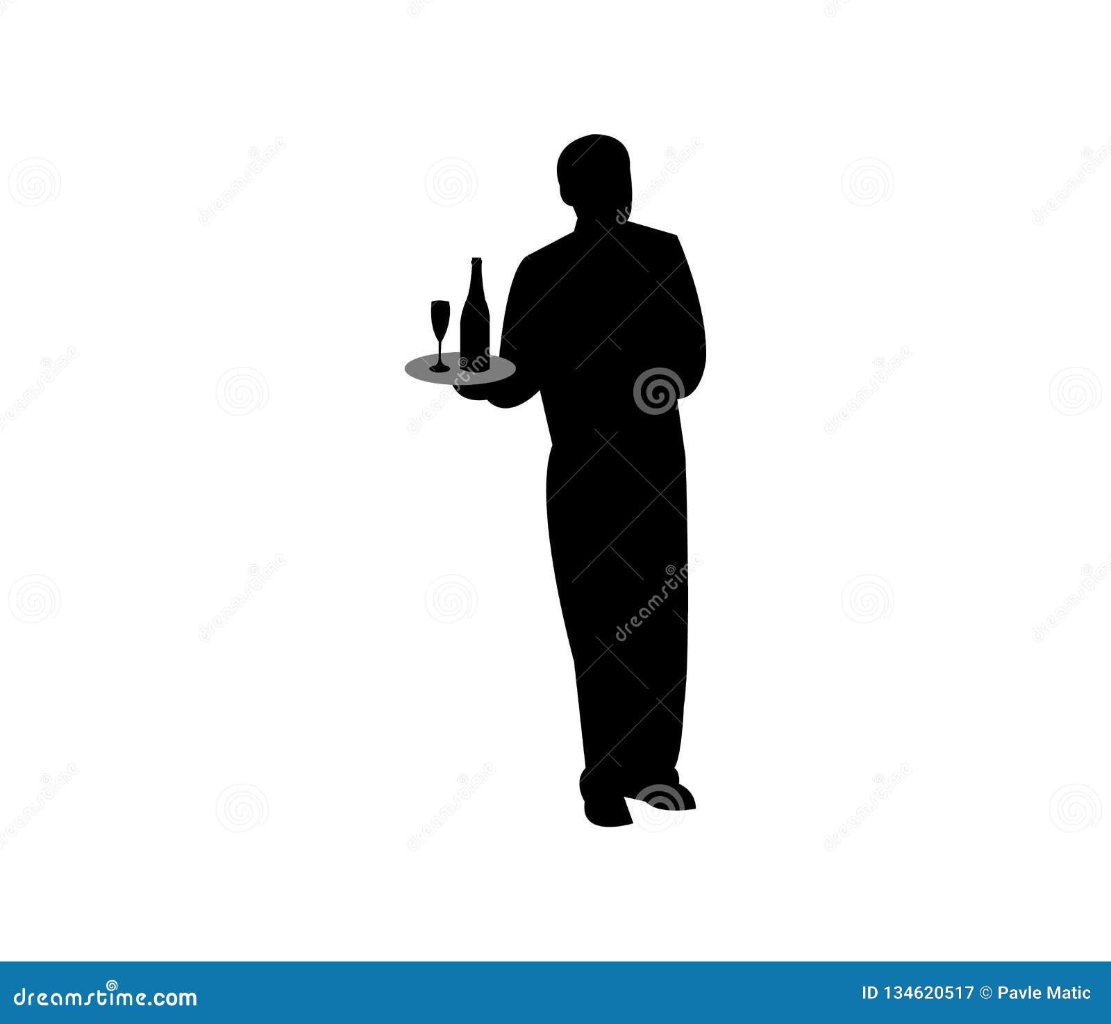 Ejemplo Del Vector De Un Camarero Ilustración del Vector - Ilustración ...