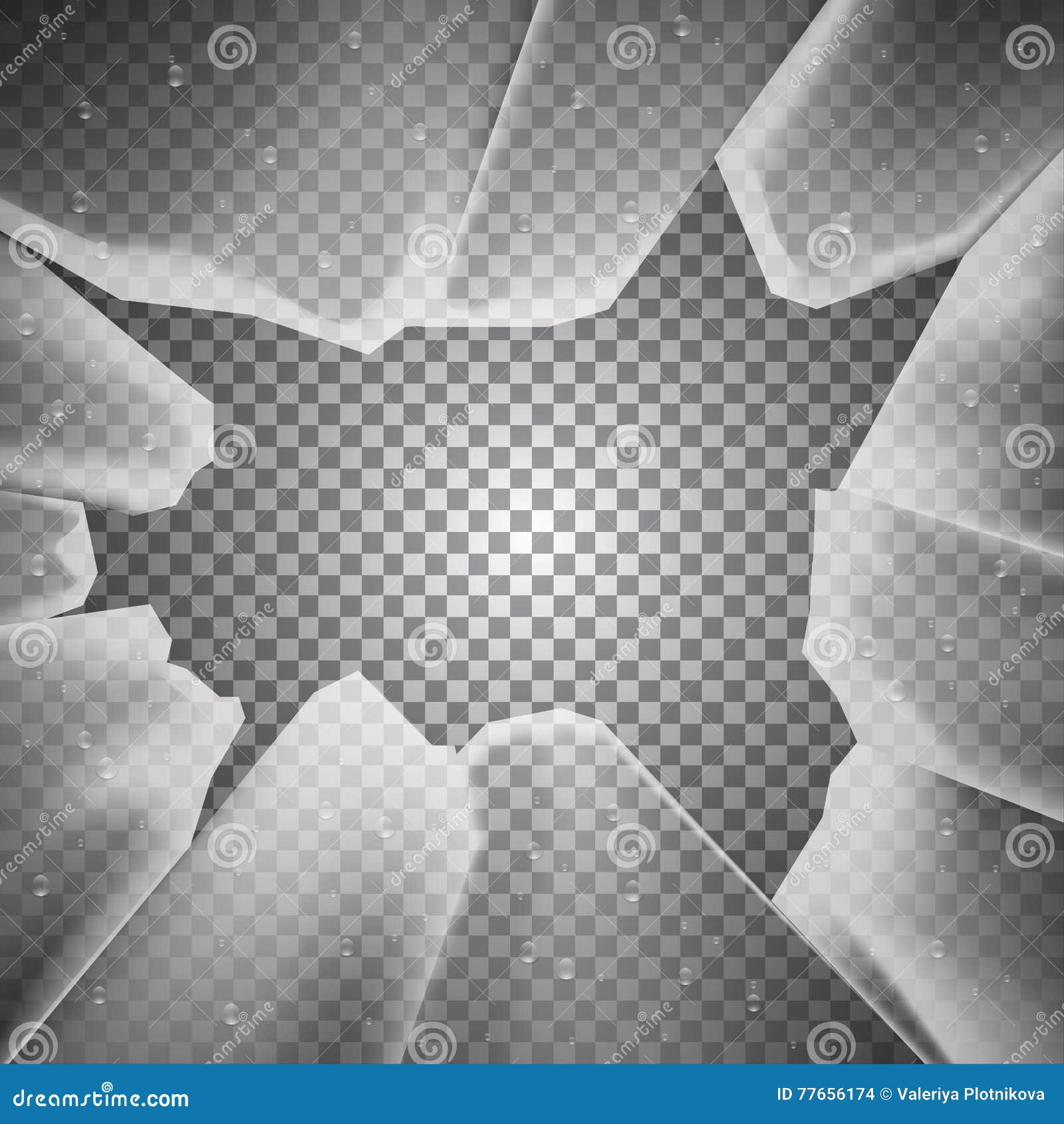 Ejemplo Del Vector De Un Vidrio Roto Transparente Ilustración del ...