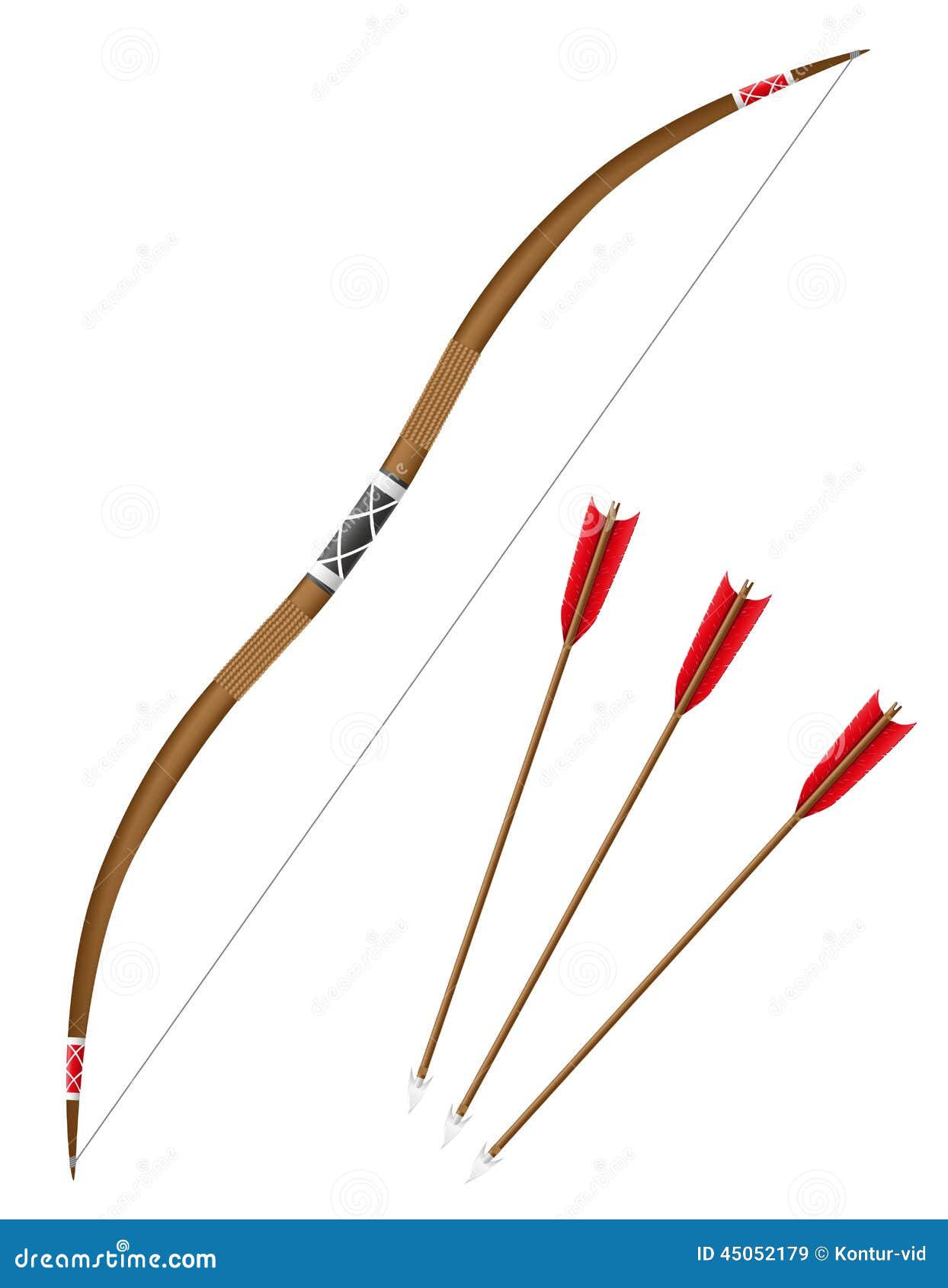 Ejemplo Del Vector Del Arco Y De Las Flechas Ilustración del Vector ...