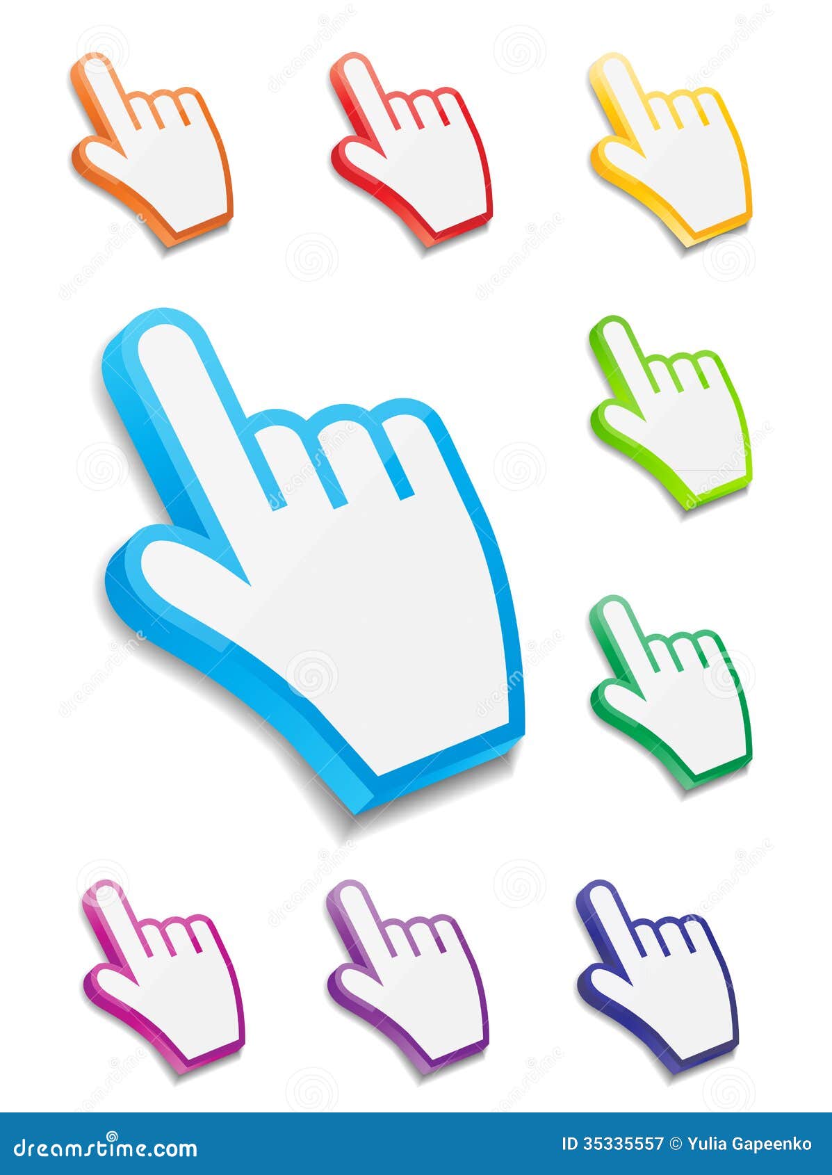 Ejemplo Del Vector Del Cursor De La Mano Del Ratón Ilustración del ...