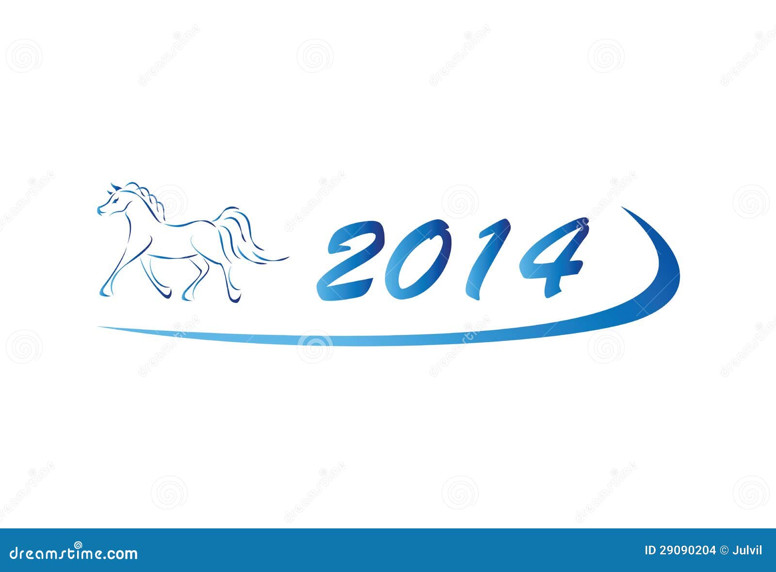 Ejemplo Del Vector Del Icono 2014 Del Caballo Ilustración del Vector ...