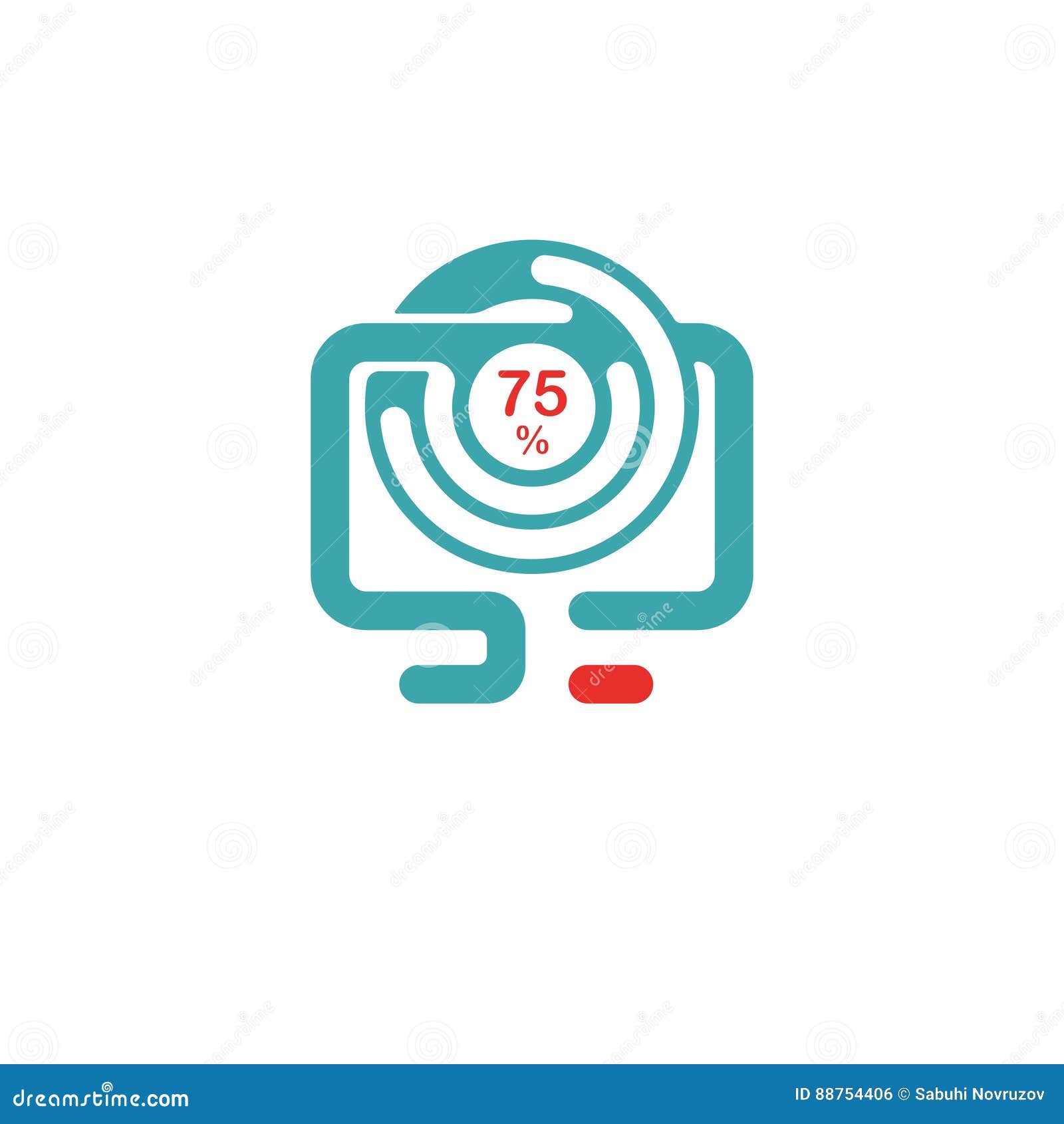 Ejemplo Del Vector Del Icono Del Progreso Del Círculo Ilustración del ...