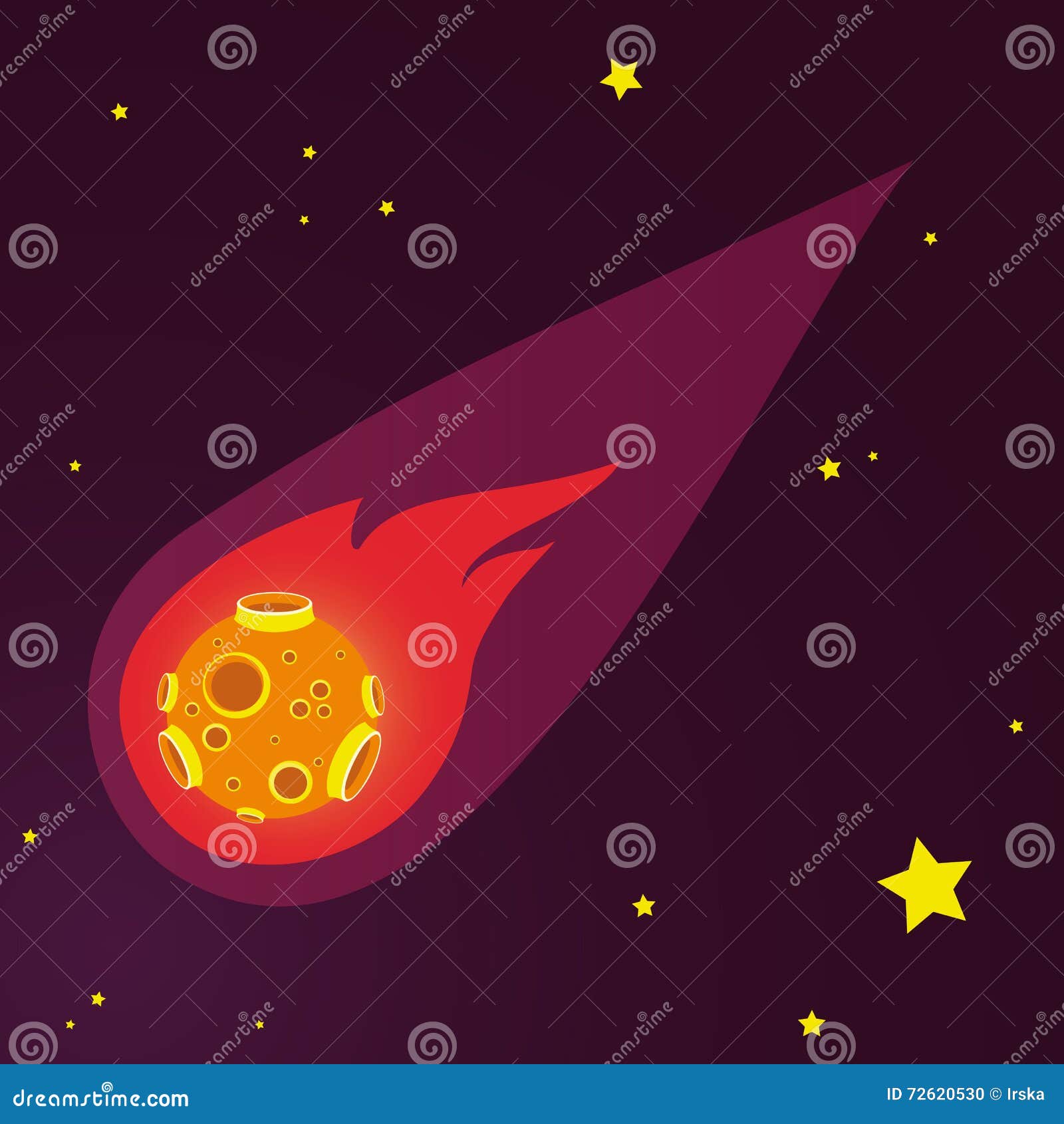 Ejemplo Del Vector Del Meteorito Ilustración del Vector - Ilustración ...