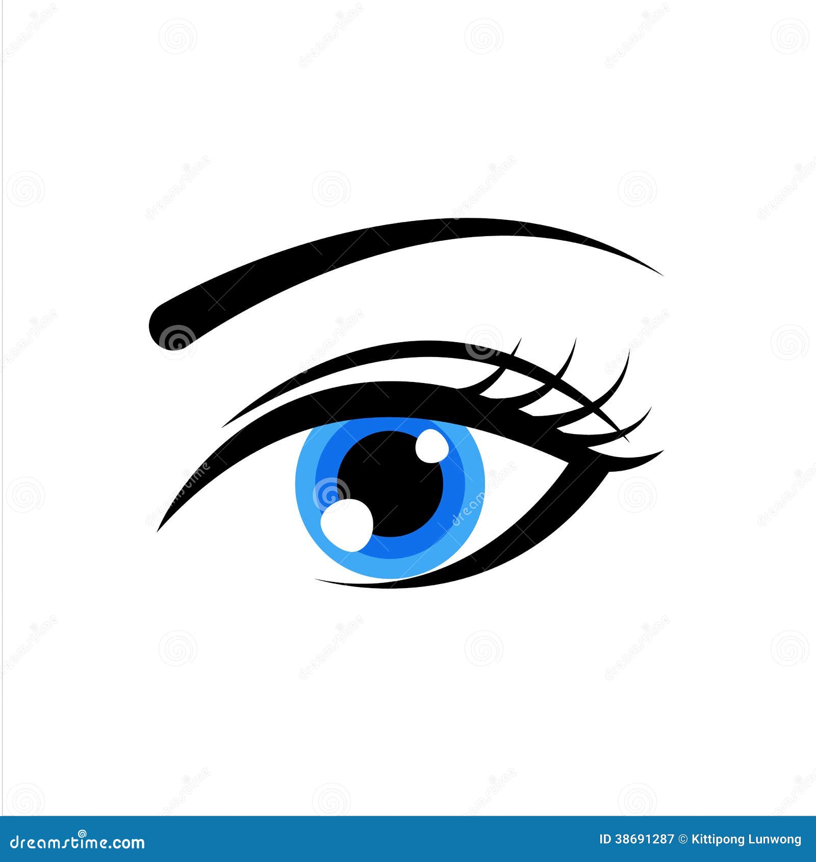 Ejemplo Del Vector Del Ojo Azul Ilustración del Vector - Ilustración de ...