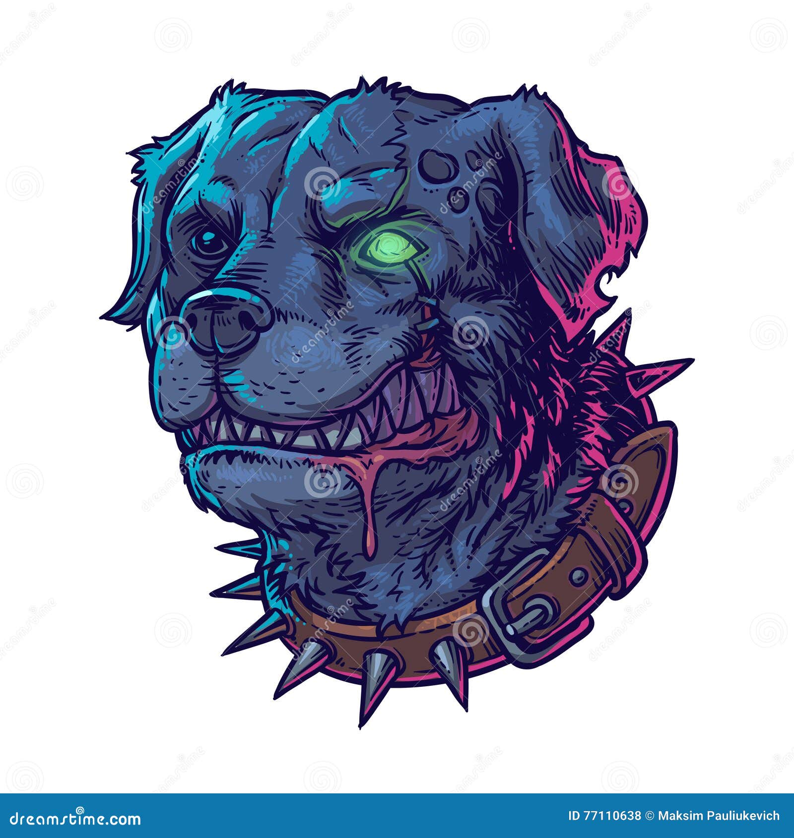 Ejemplo Del Vector Del Perro Enojado Malvado Ilustración del Vector ...