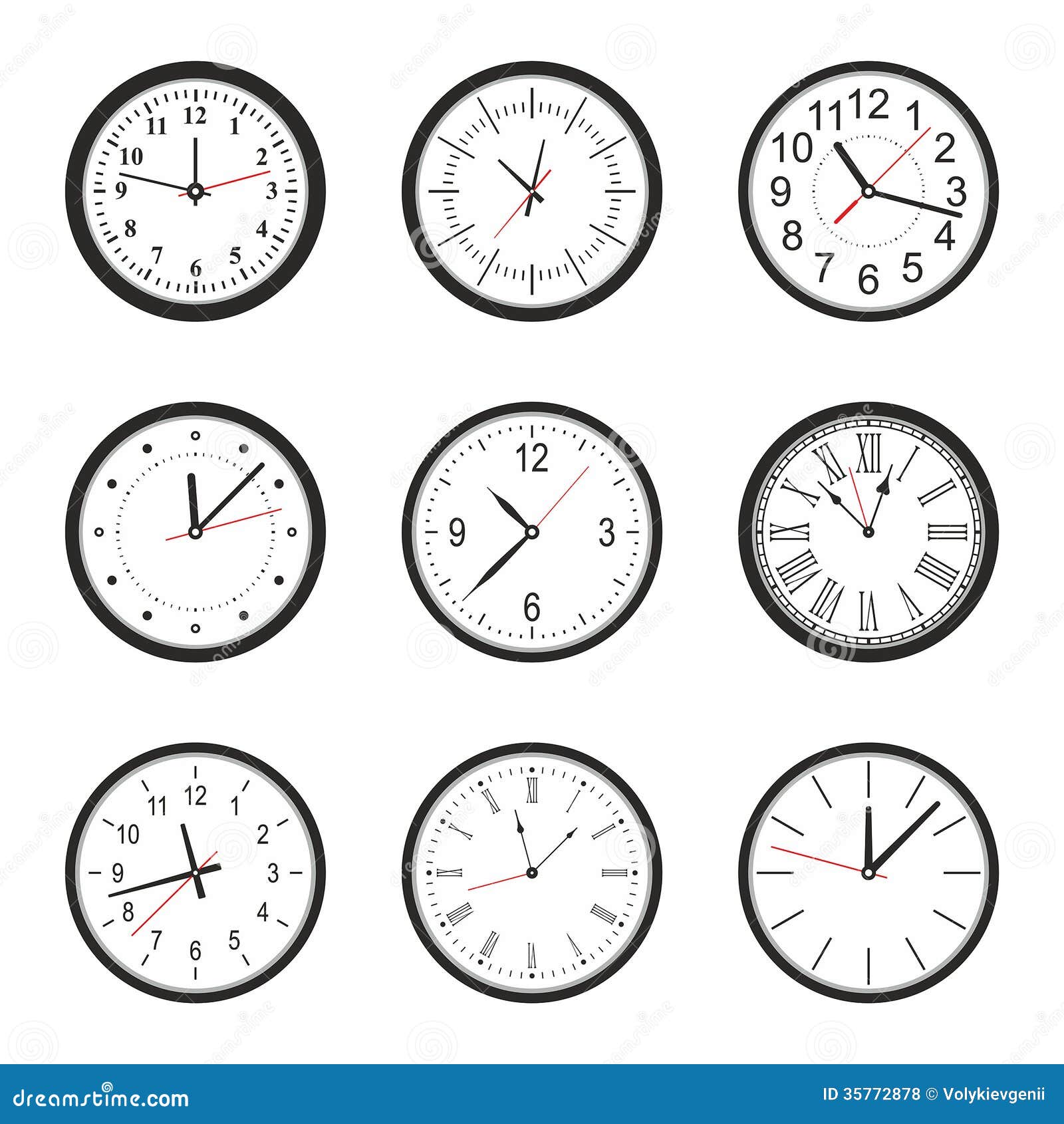 Ejemplo Del Vector Del Reloj Ilustración del Vector - Ilustración de ...