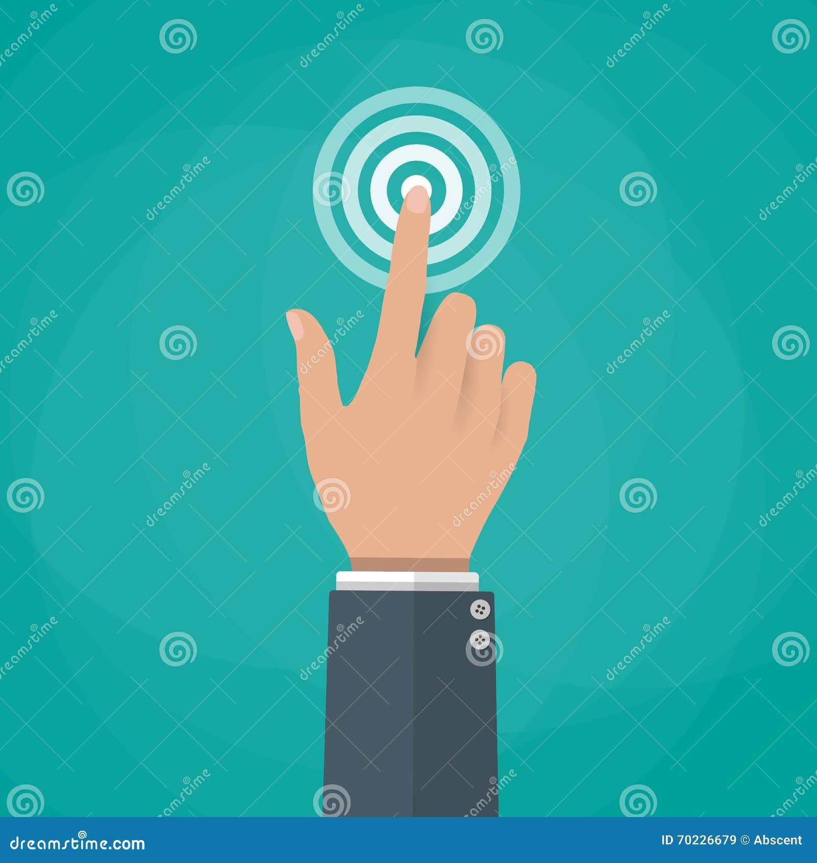 Ejemplo Del Vector Del Tacto De La Mano Ilustración del Vector ...