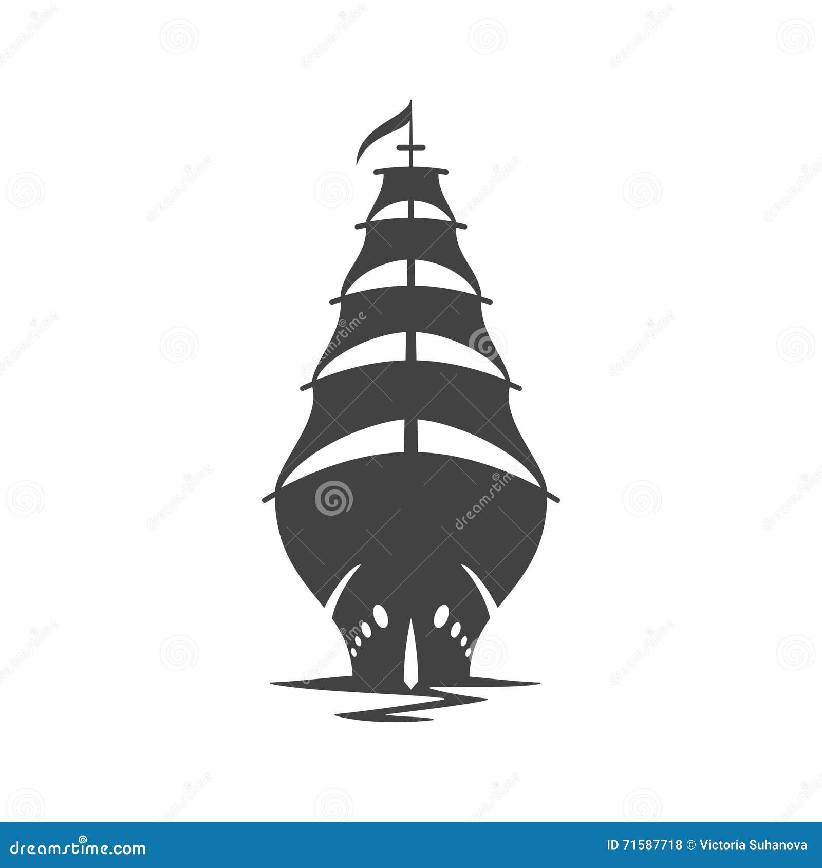 Ejemplo Del Vector Del Velero Ilustración del Vector - Ilustración de ...