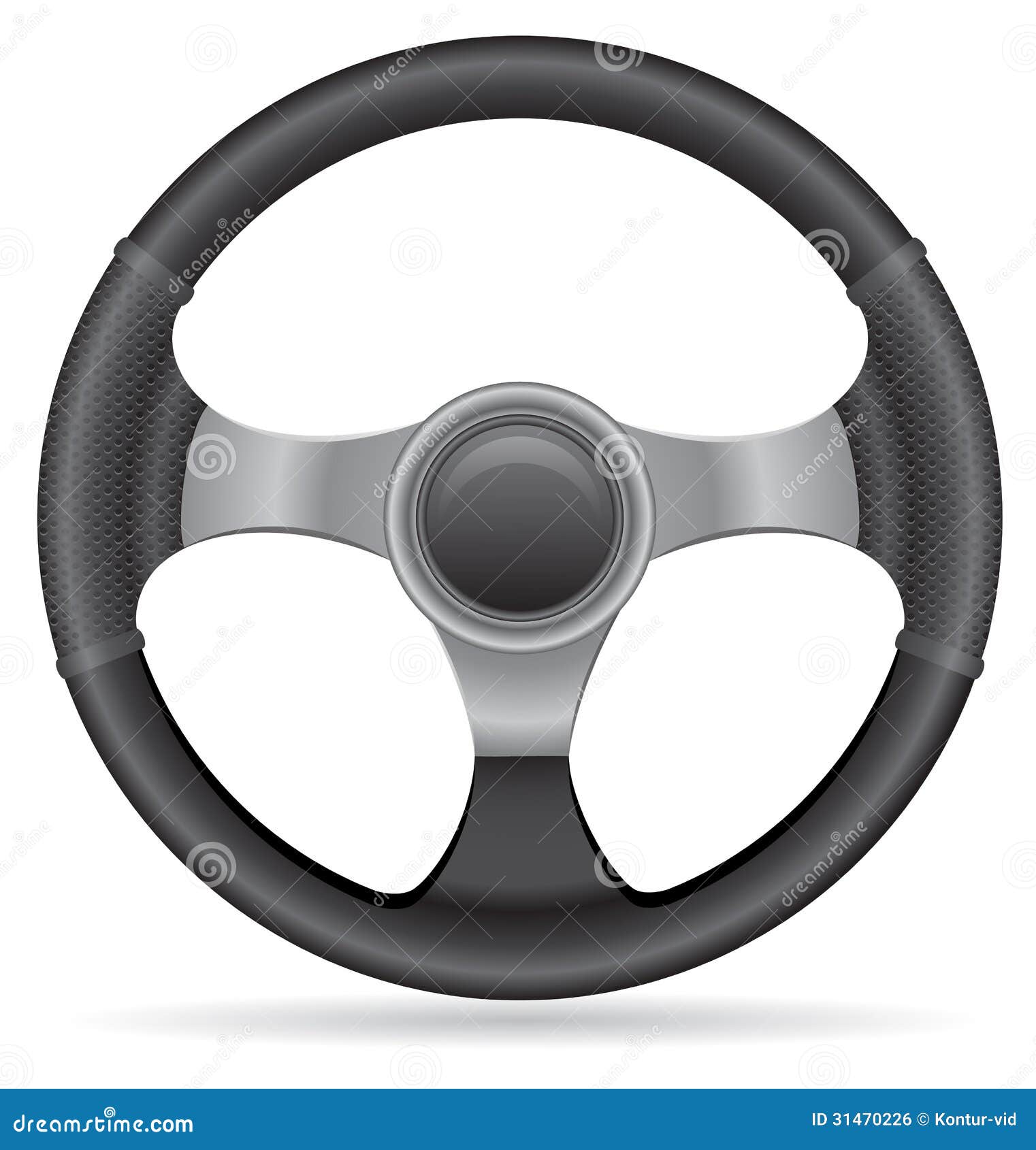 Ejemplo Del Vector Del Volante Del Coche Ilustración del Vector ...