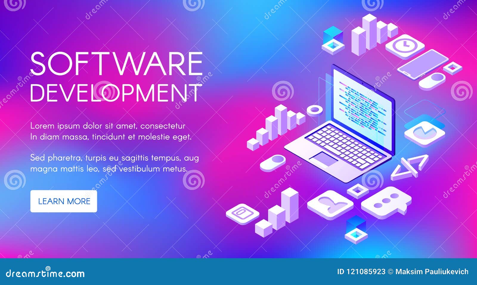 Ejemplo Del Vector Del Desarrollo De Programas De Digitaces Ilustración ...