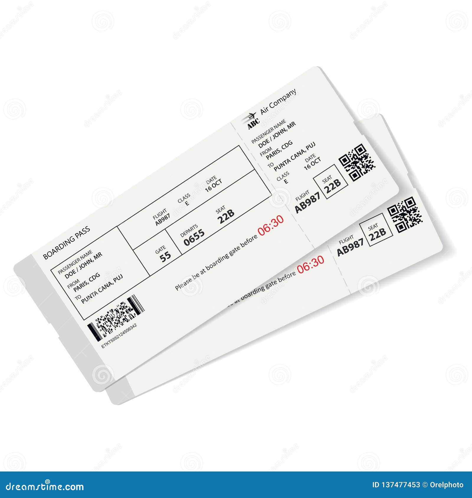 Ejemplo Del Vector Del Documento De Embarque Ilustración del Vector ...