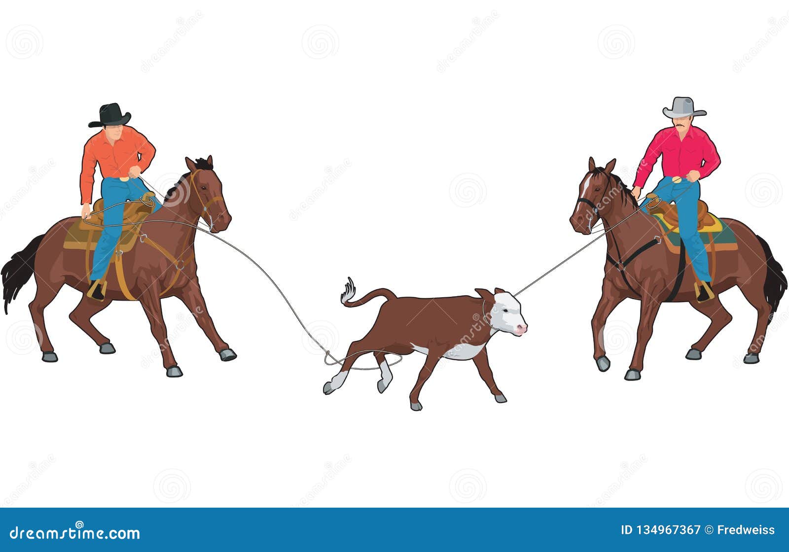 Ejemplo Del Vector El Roping De Becerro Ilustración del Vector ...