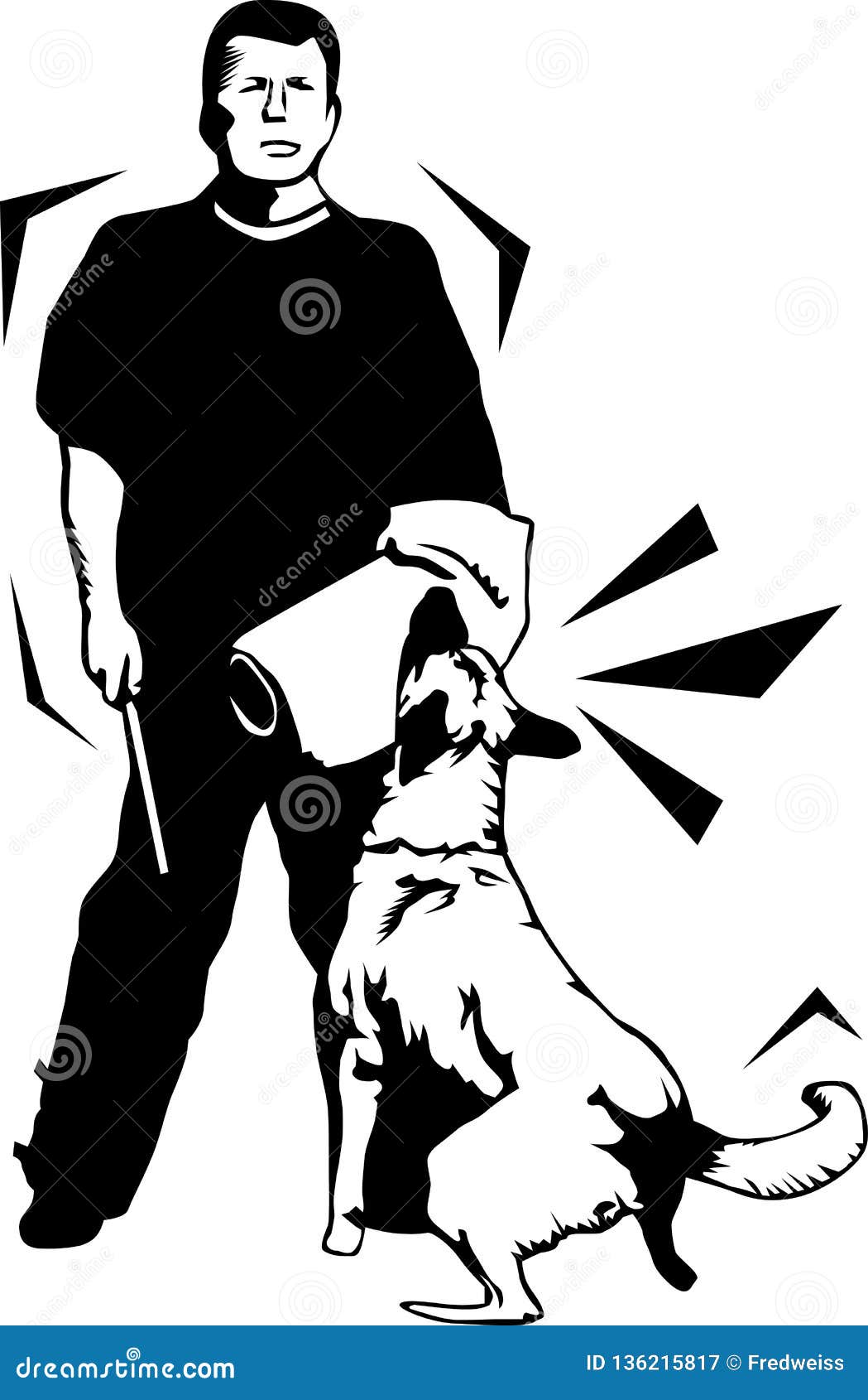 Ejemplo Del Vector Del Entrenamiento Del Perro De Ataque Ilustración ...