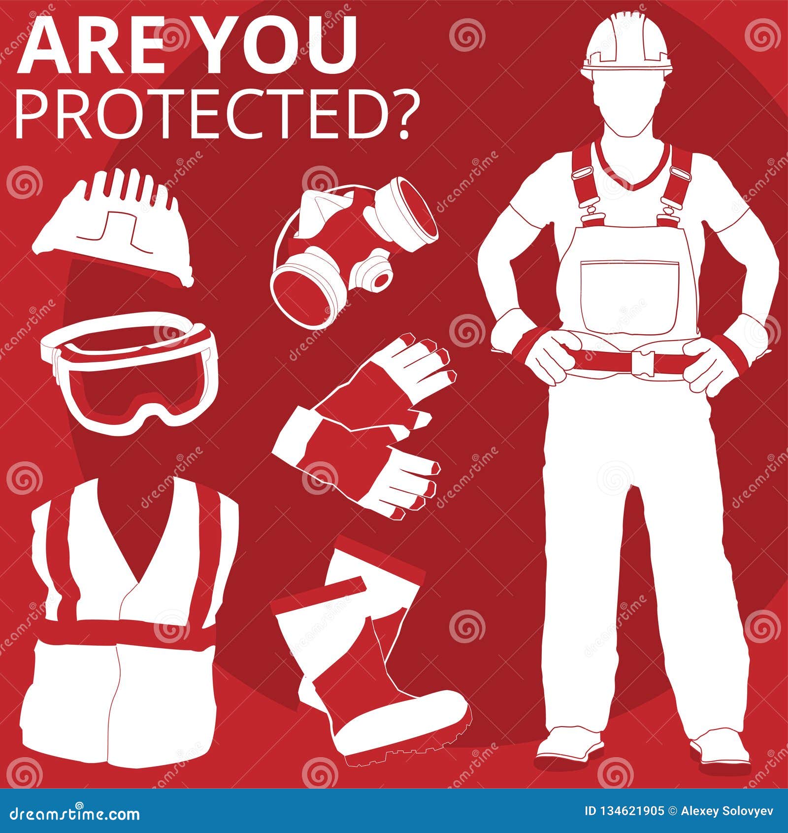 Ejemplo Del Vector Del Equipo Protector Personal Ilustración del Vector ...