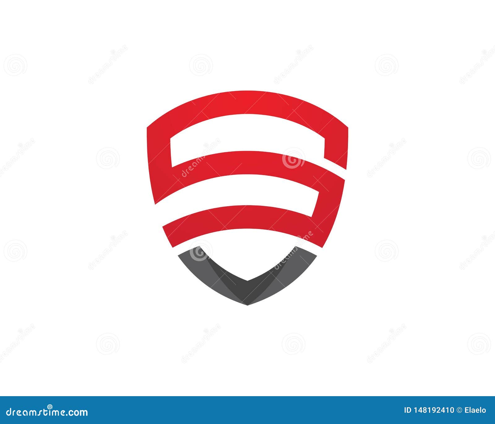 Ejemplo Del Vector Del Escudo De La Letra De S Ilustración del Vector ...