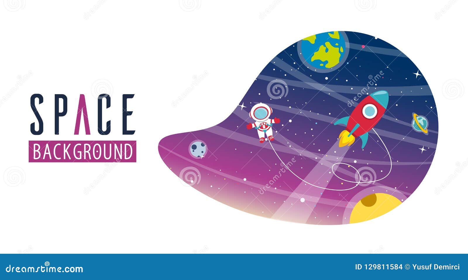 Ejemplo Del Vector Del Fondo Del Espacio Ilustración del Vector ...