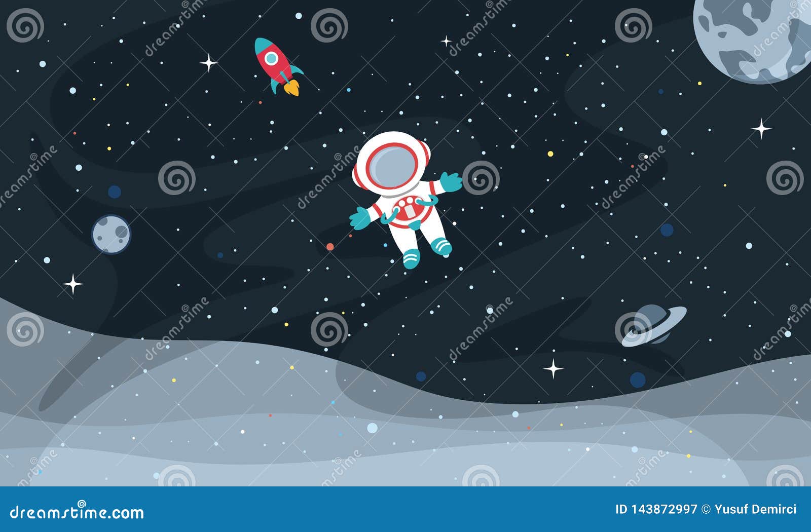 Ejemplo Del Vector Del Fondo Del Espacio Ilustración del Vector ...