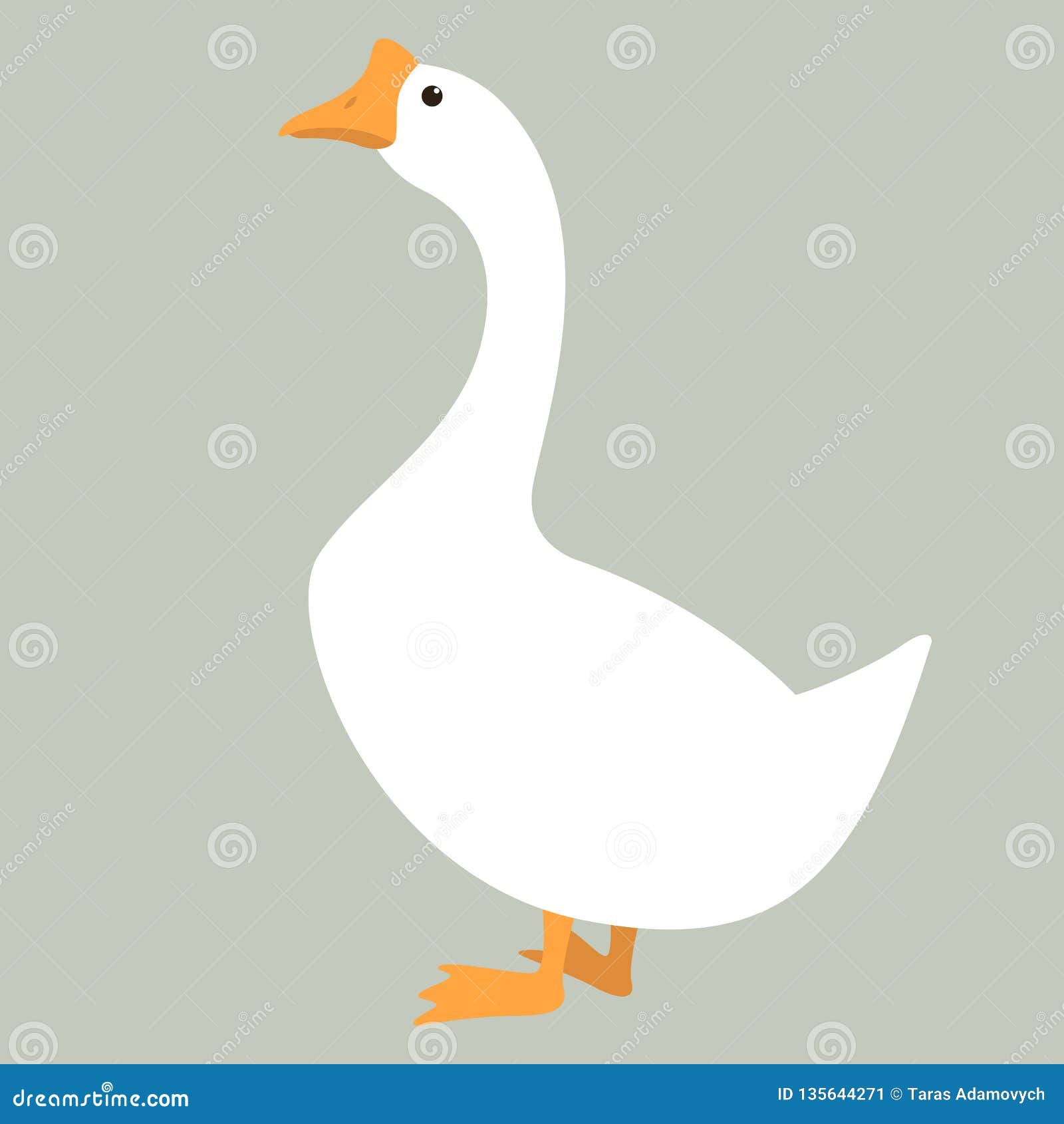 Ejemplo Del Vector Del Ganso, Estilo Plano, Perfil Ilustración del ...