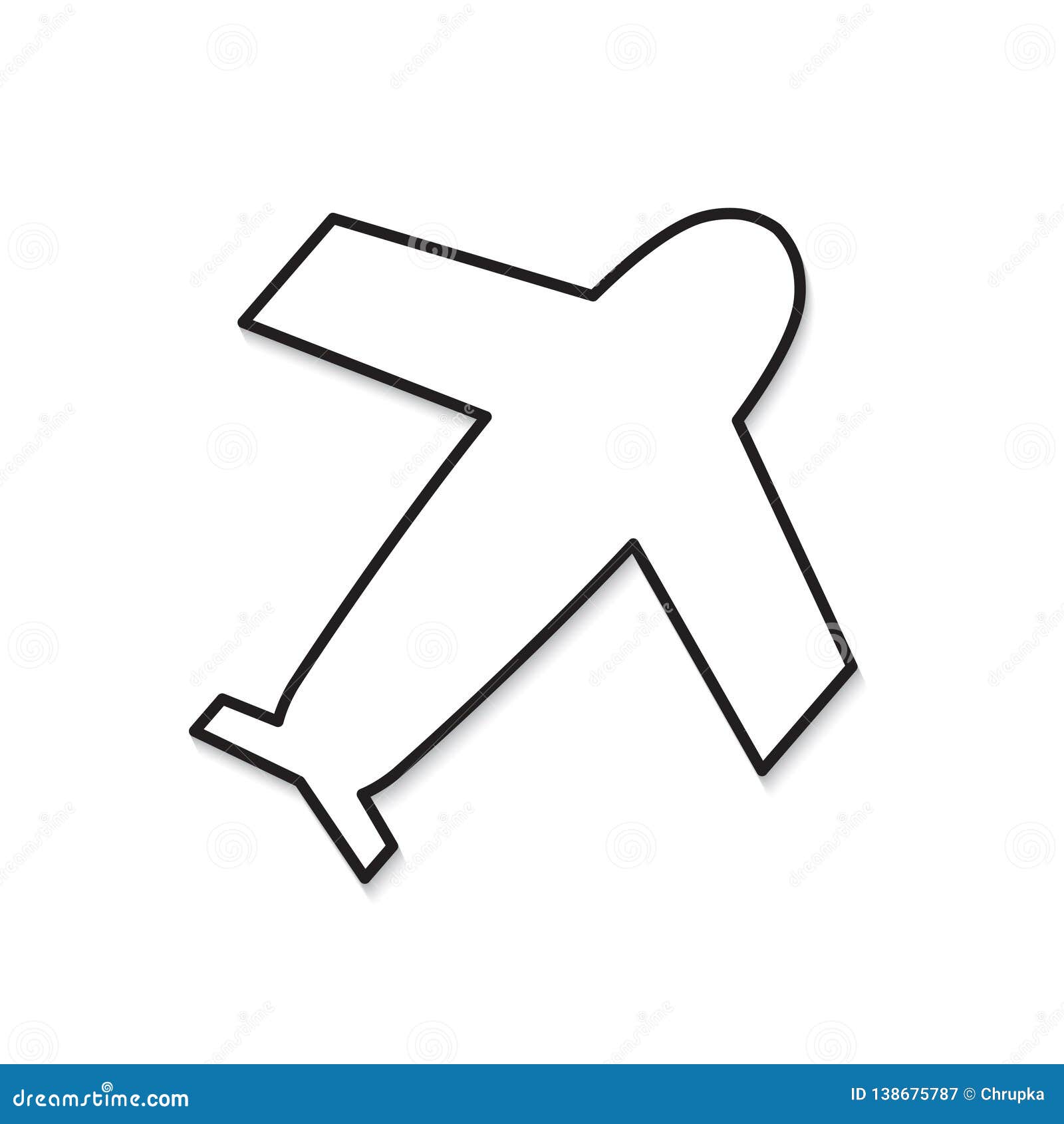 Ejemplo Del Vector Del Icono Del Aeroplano Ilustración del Vector ...