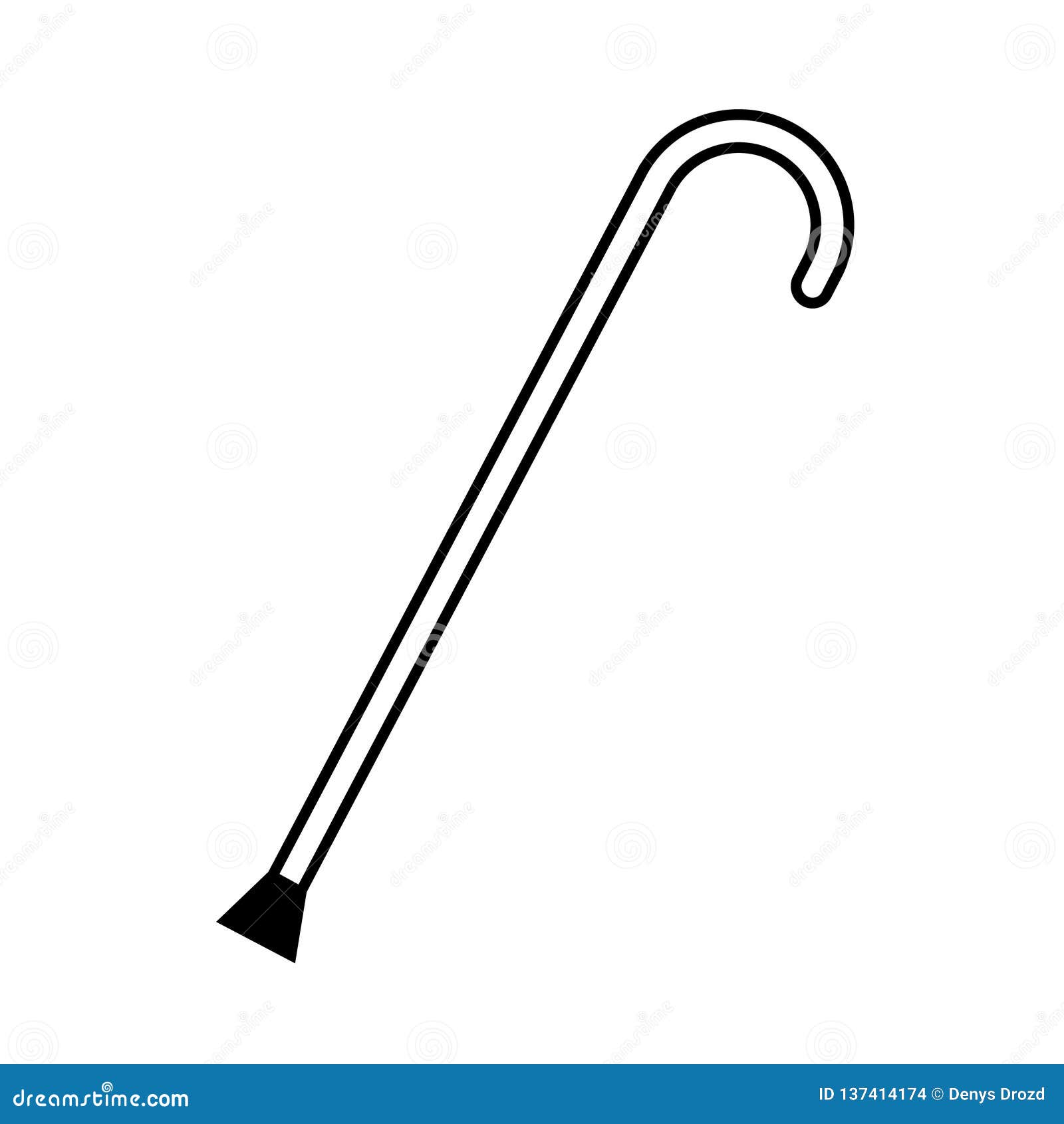 Ejemplo Del Vector Del Icono Del Bastón Del Bastón Stock de ilustración ...