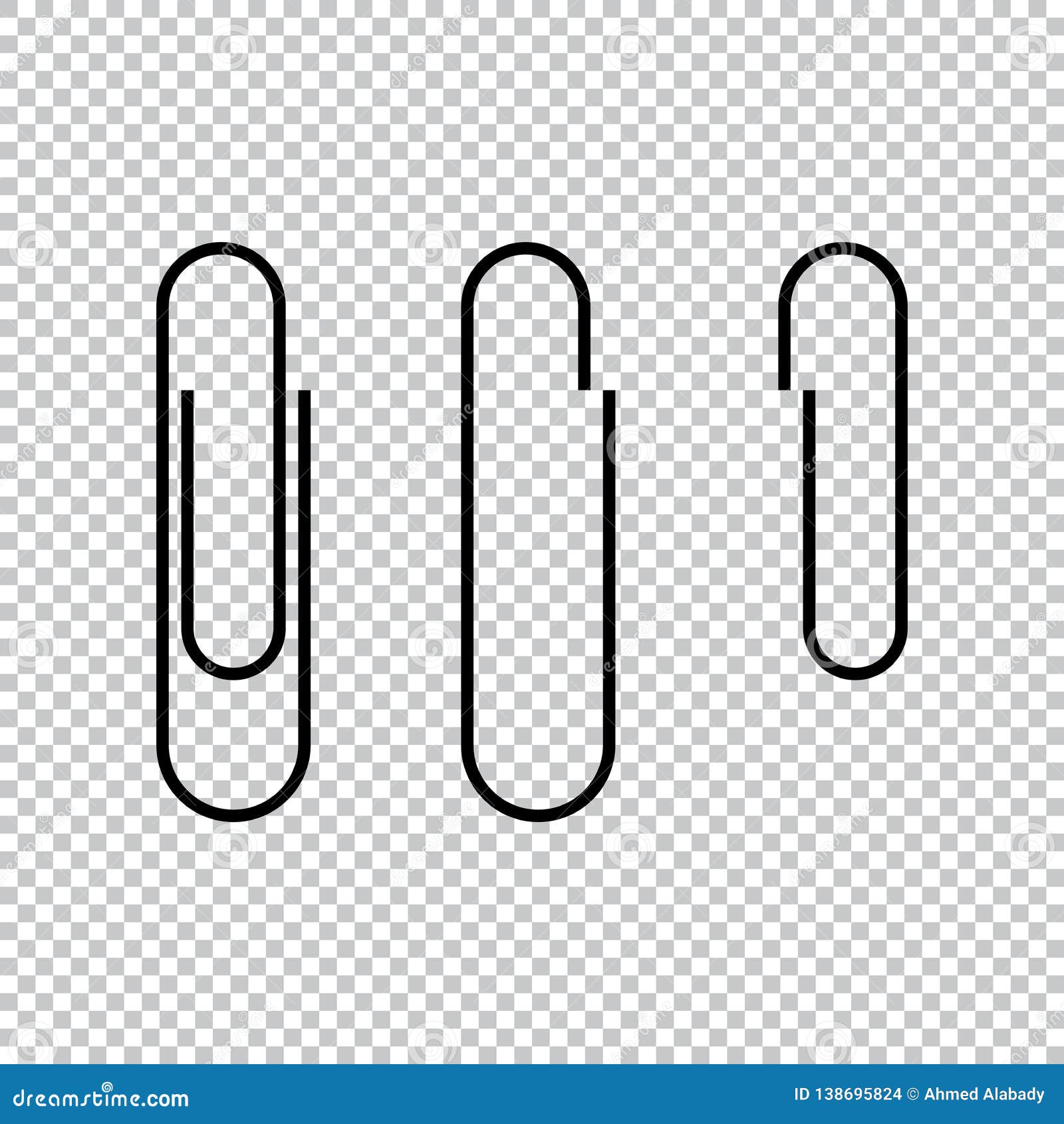 Ejemplo Del Vector Del Icono Del Clip De Papel Ilustración del Vector ...