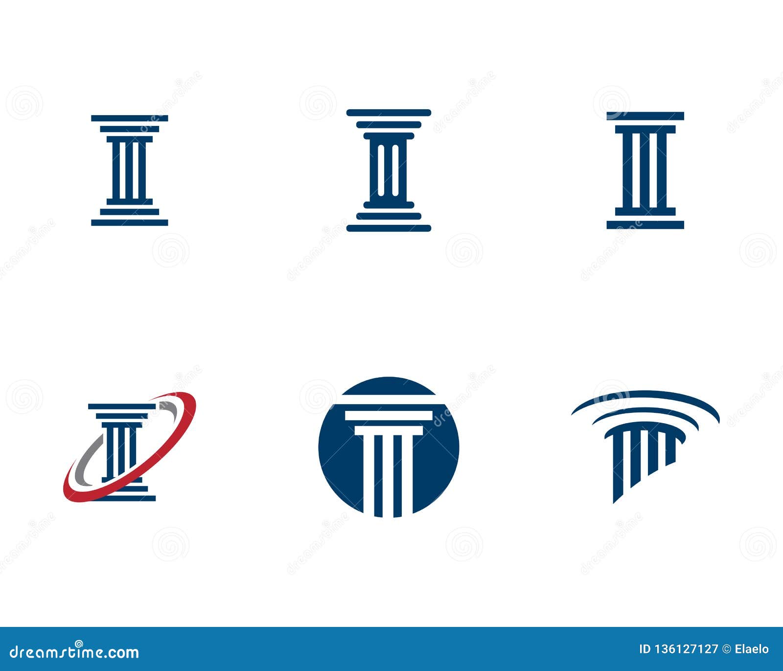 Ejemplo Del Vector Del Icono De La Columna Ilustración del Vector ...