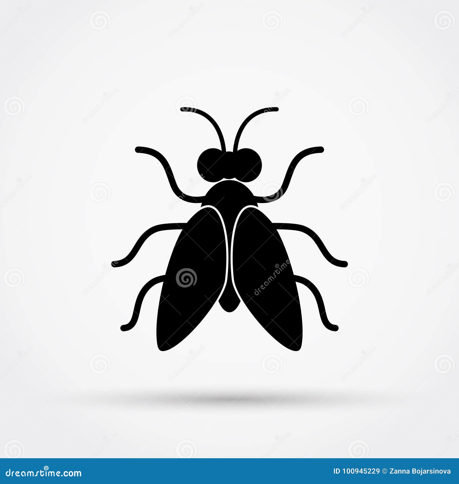 Ejemplo Del Vector Del Icono De La Mosca Ilustración del Vector ...