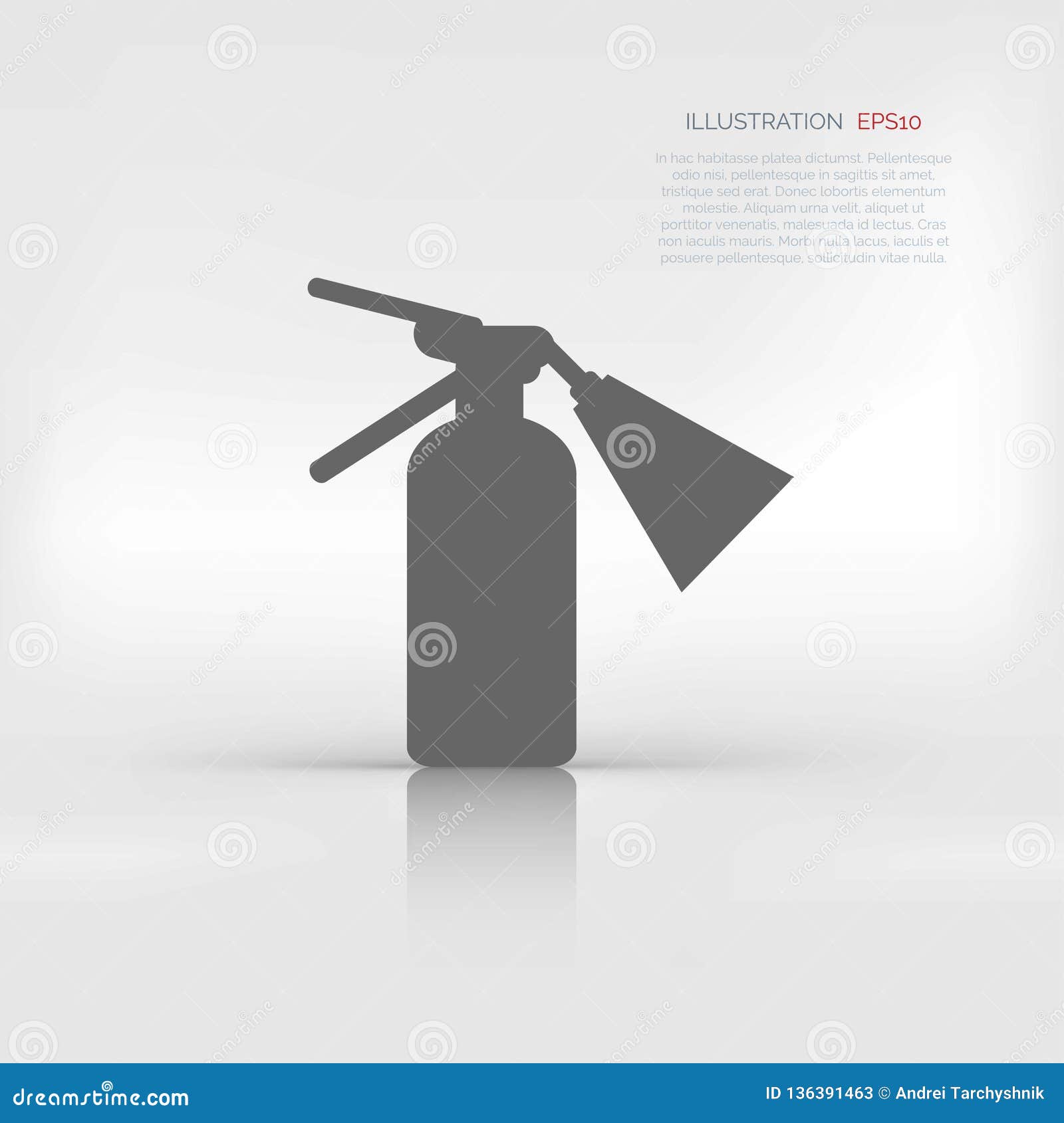 Ejemplo Del Vector Del Icono Del Extintor Ilustración del Vector ...