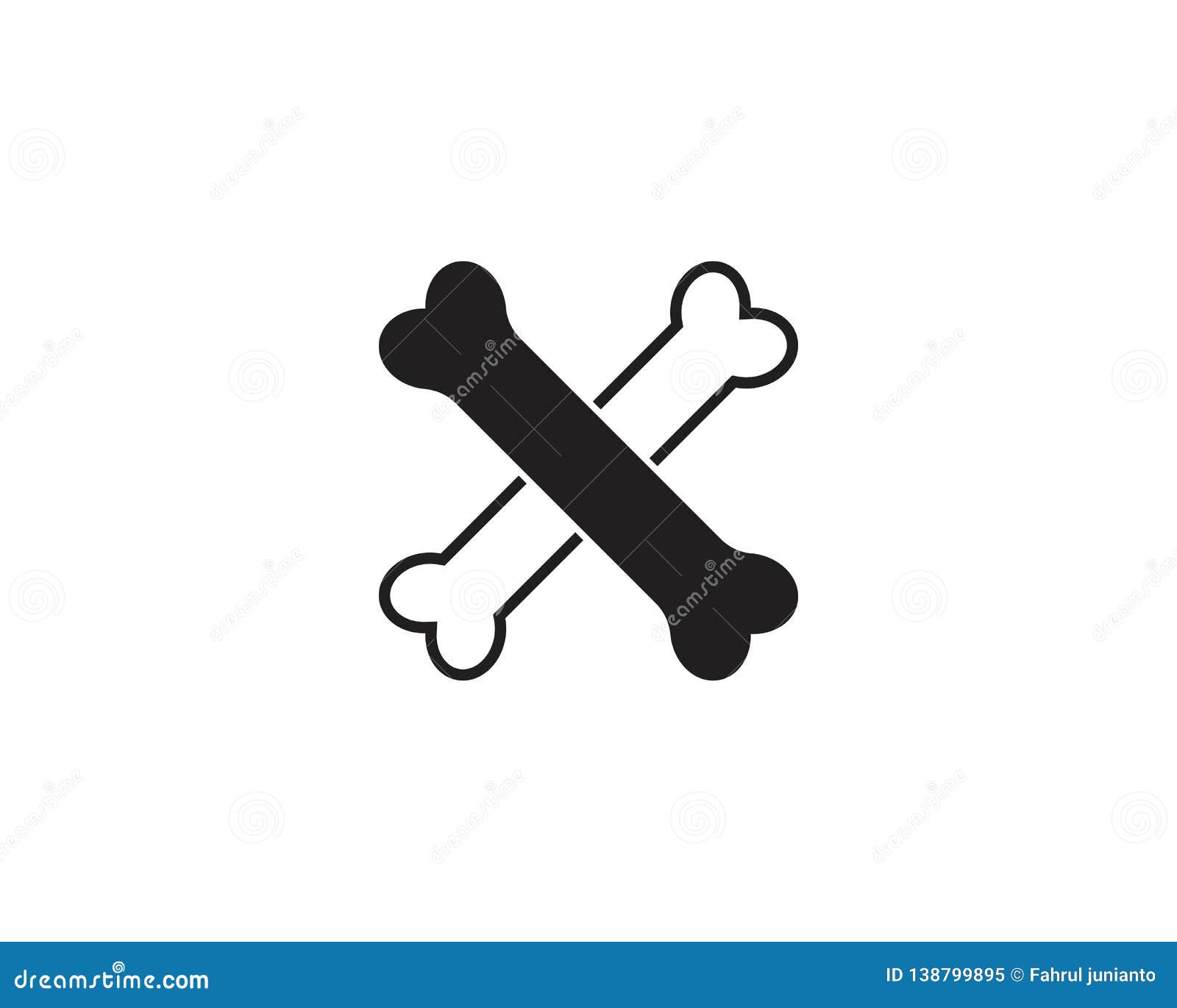 Ejemplo Del Vector Del Icono Del Hueso Ilustración del Vector ...