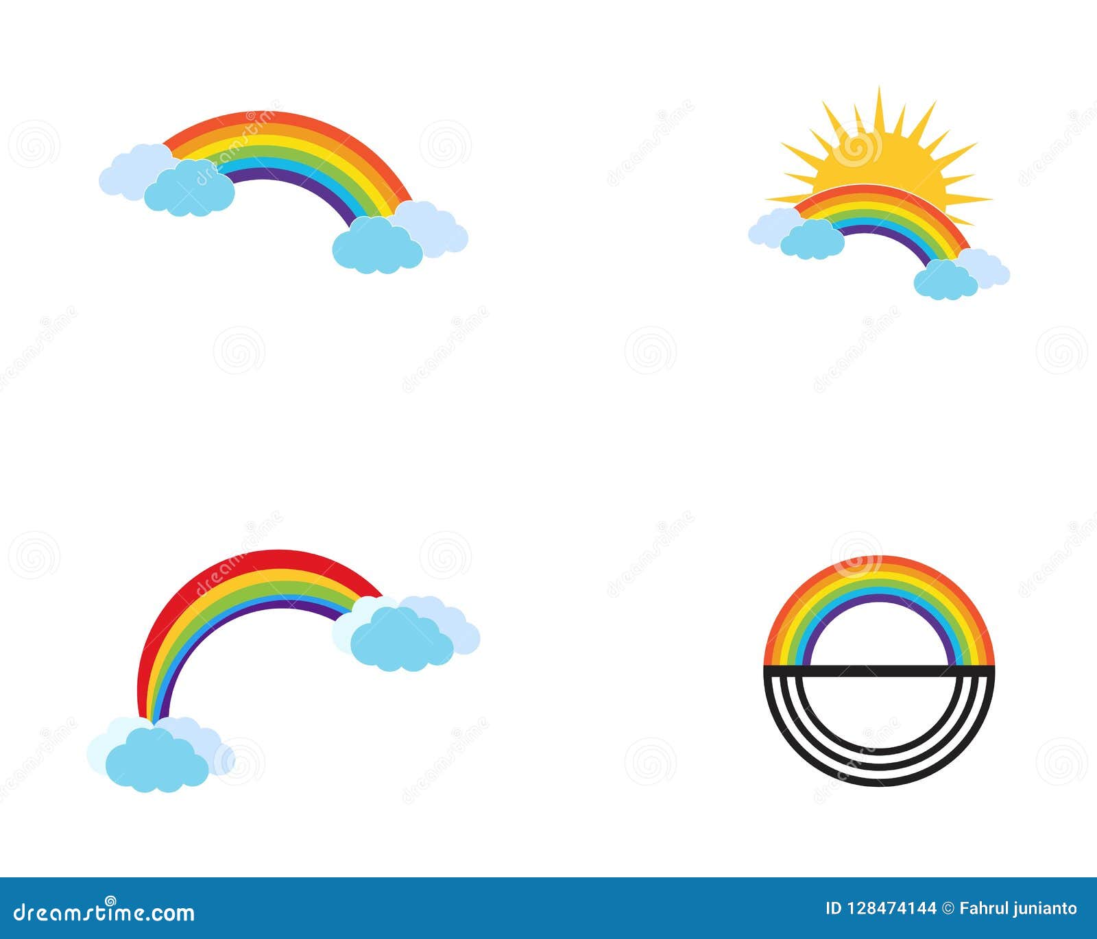 Ejemplo Del Vector Del Logotipo Del Arco Iris Ilustración del Vector - Ilustración de insignia ...