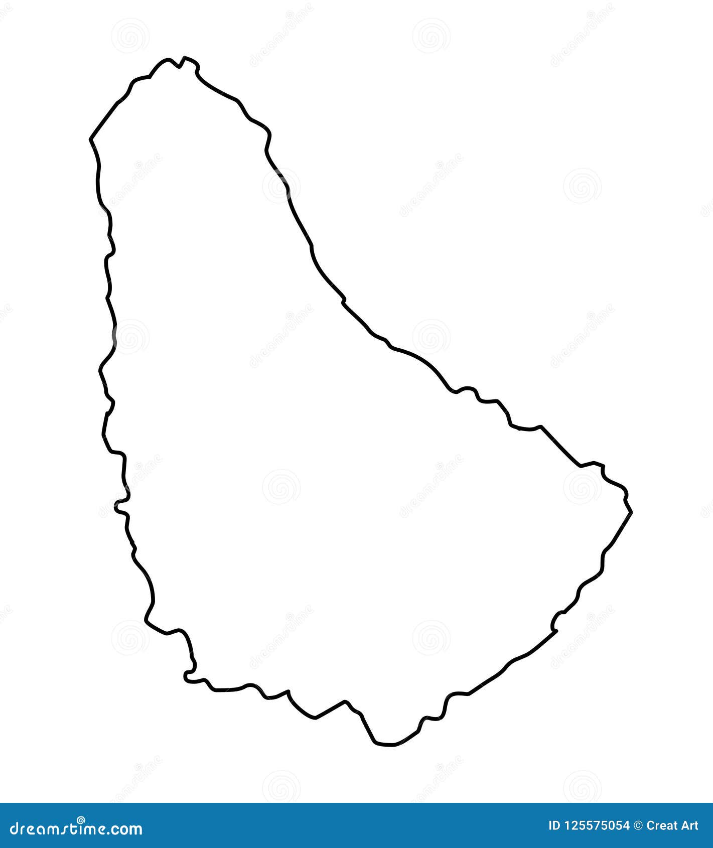 Ejemplo Del Vector Del Mapa Del Esquema De Barbados Ilustración del ...