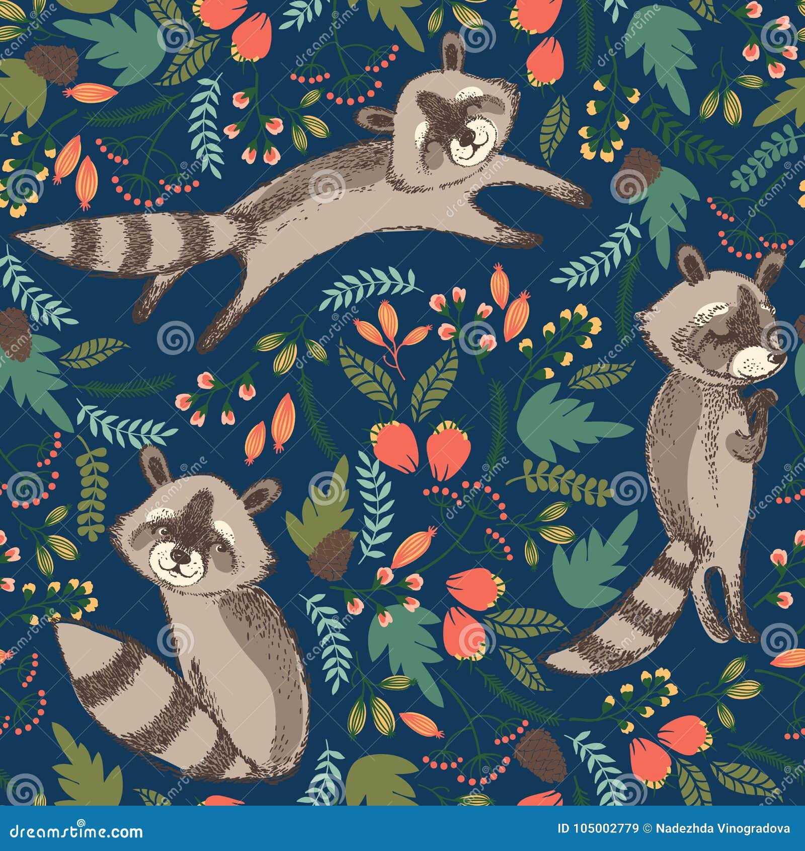 Ejemplo Del Vector Del Mapache Lindo Ilustración del Vector ...