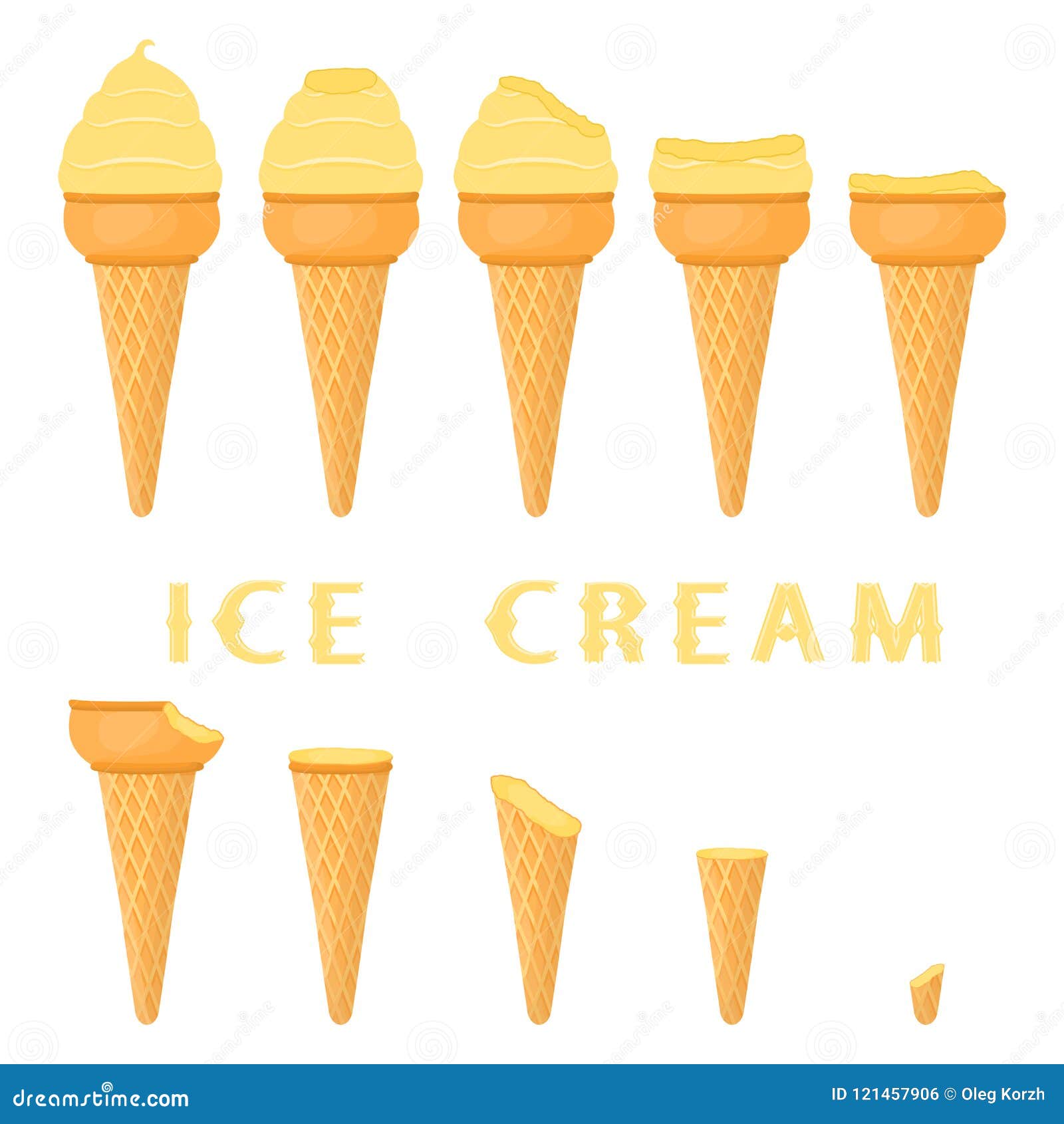 Ejemplo Del Vector Para El Helado Natural Ilustración del Vector ...