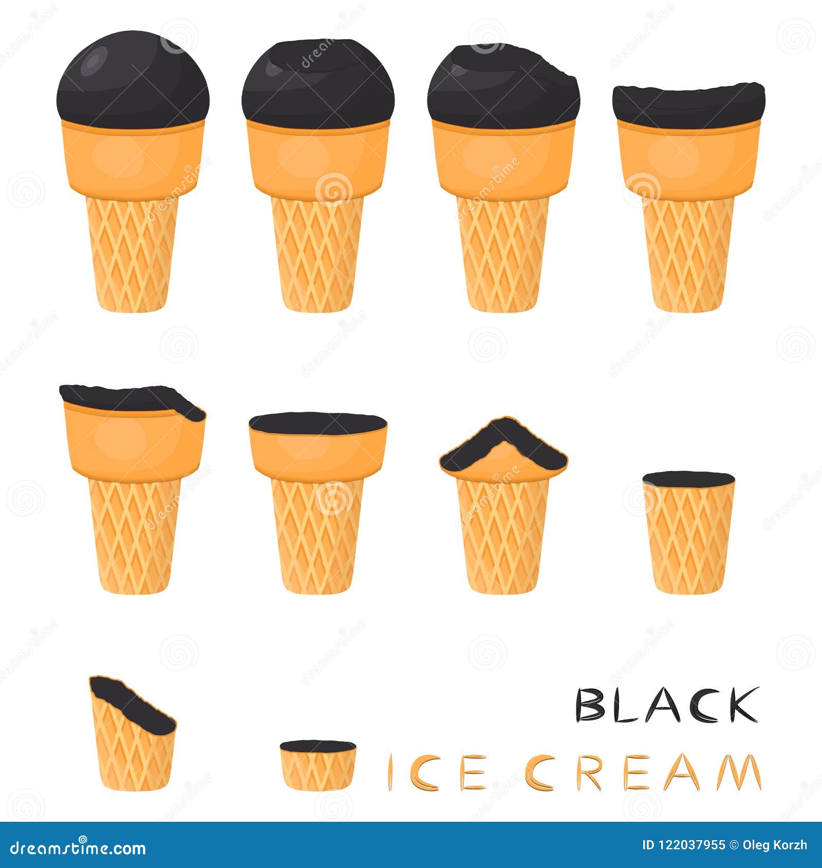 Ejemplo Del Vector Para El Helado Natural Ilustración del Vector ...