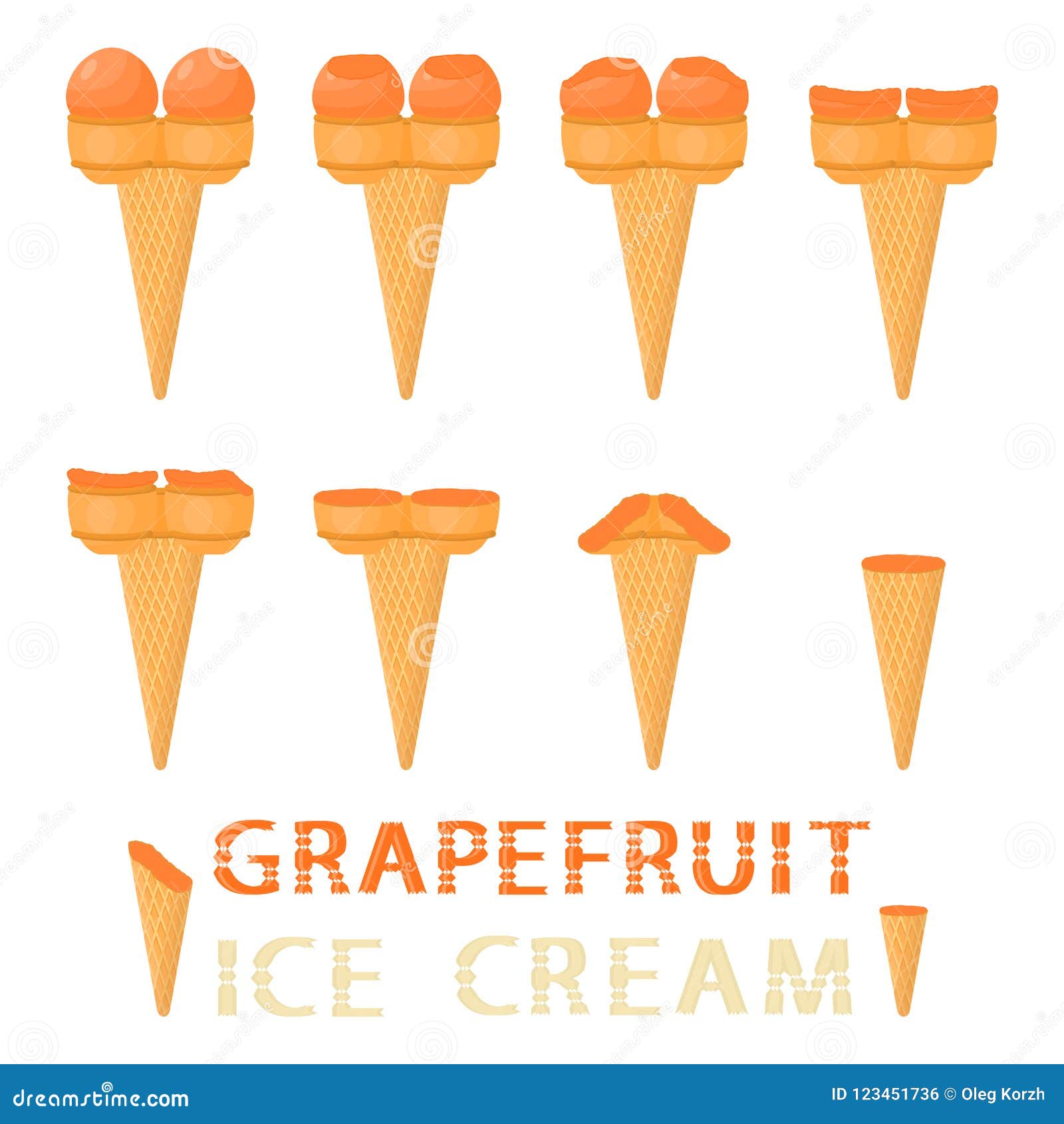 Ejemplo Del Vector Para El Helado Natural Ilustración del Vector ...