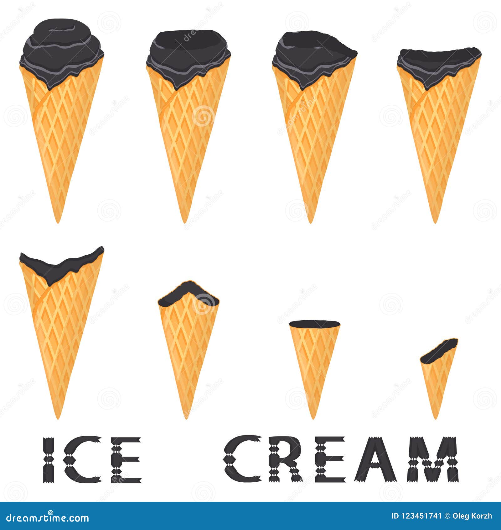 Ejemplo Del Vector Para El Helado Natural Ilustración del Vector ...