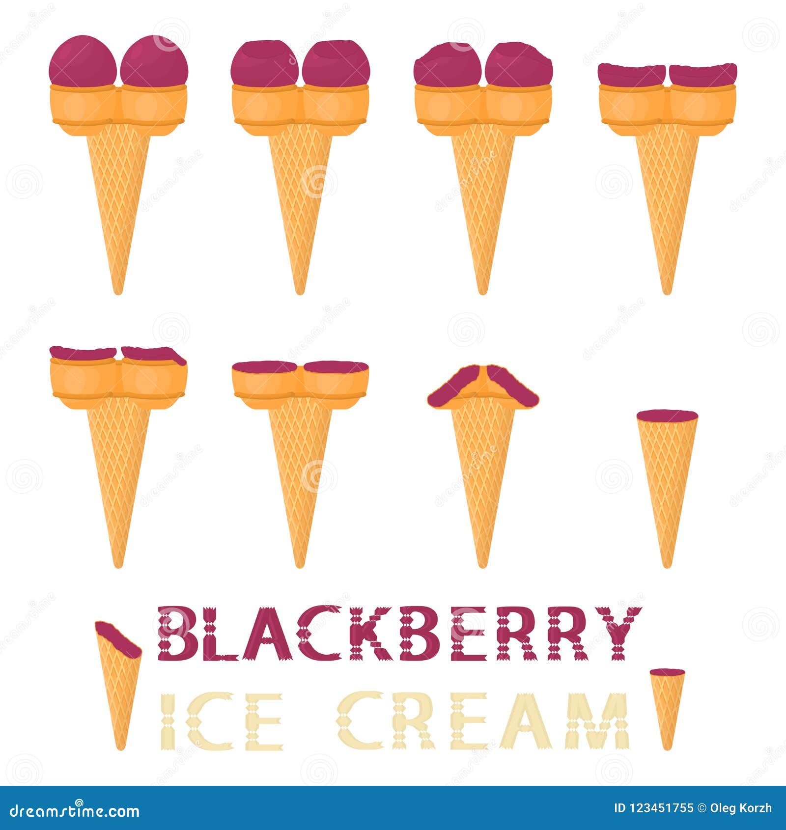 Ejemplo Del Vector Para El Helado Natural Ilustración del Vector ...