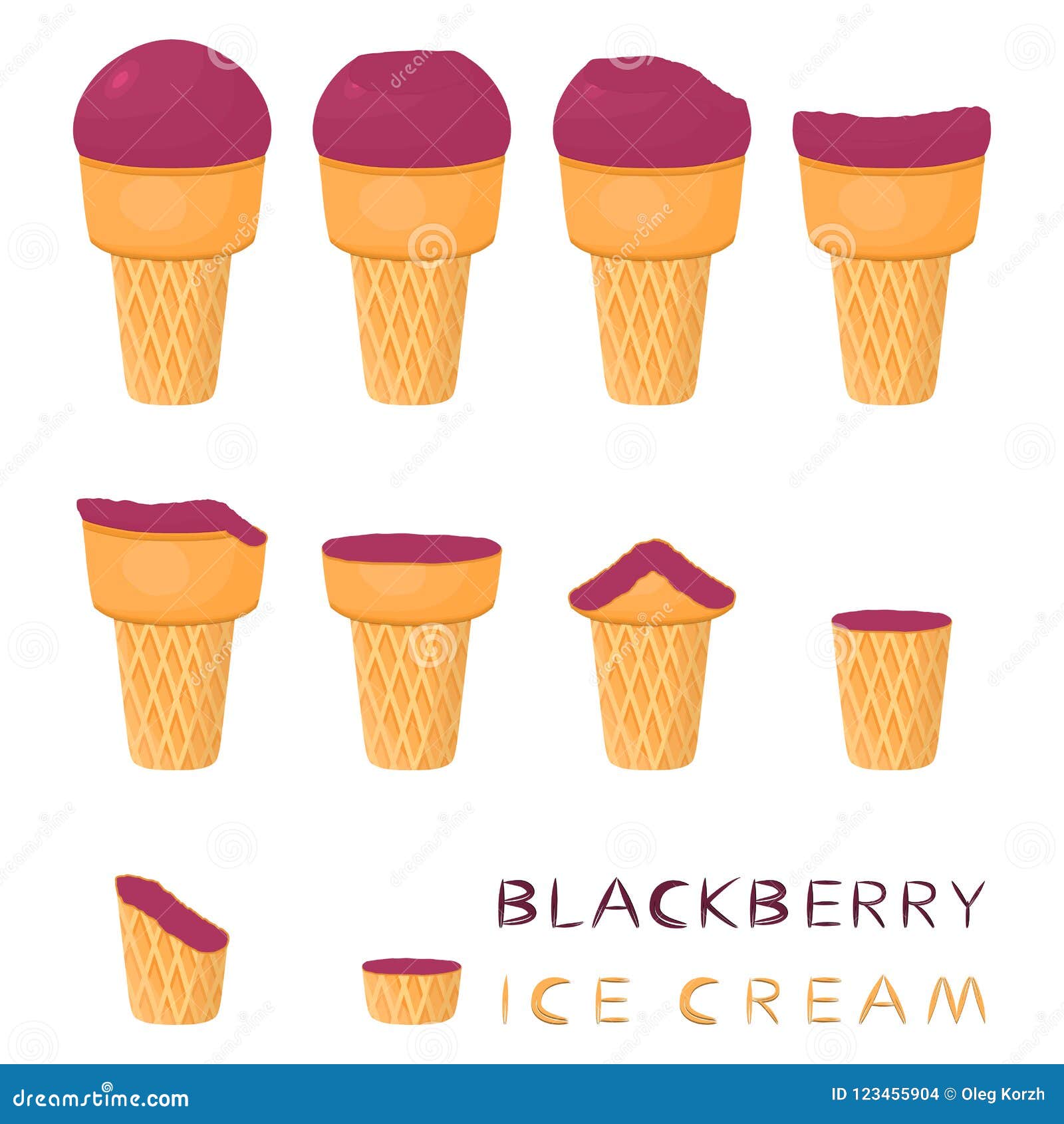 Ejemplo Del Vector Para El Helado Natural Ilustración del Vector ...