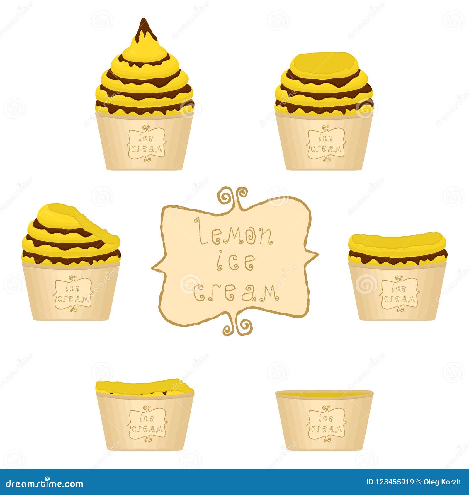Ejemplo Del Vector Para El Helado Natural Ilustración del Vector ...