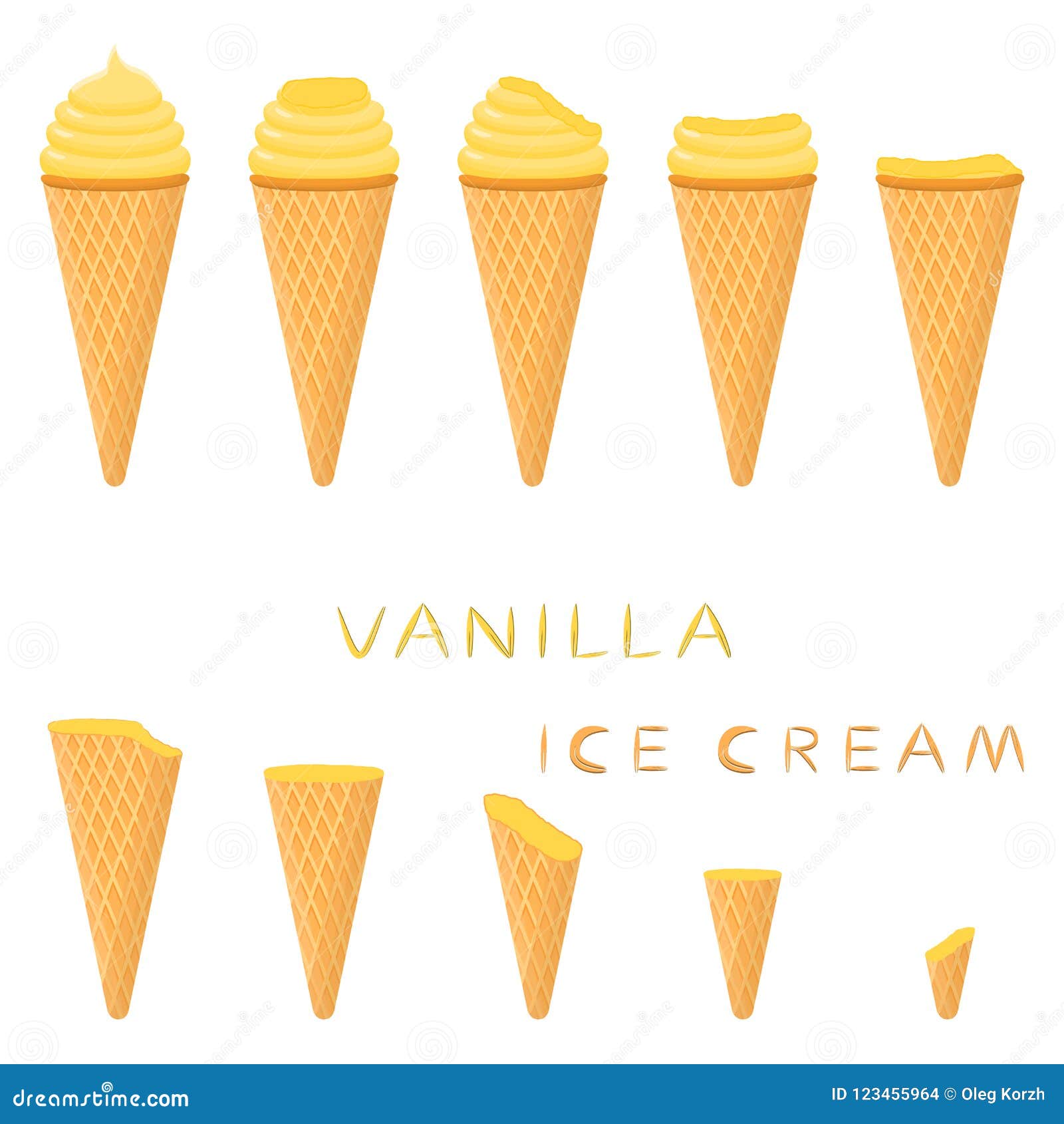 Ejemplo Del Vector Para El Helado Natural Ilustración del Vector ...